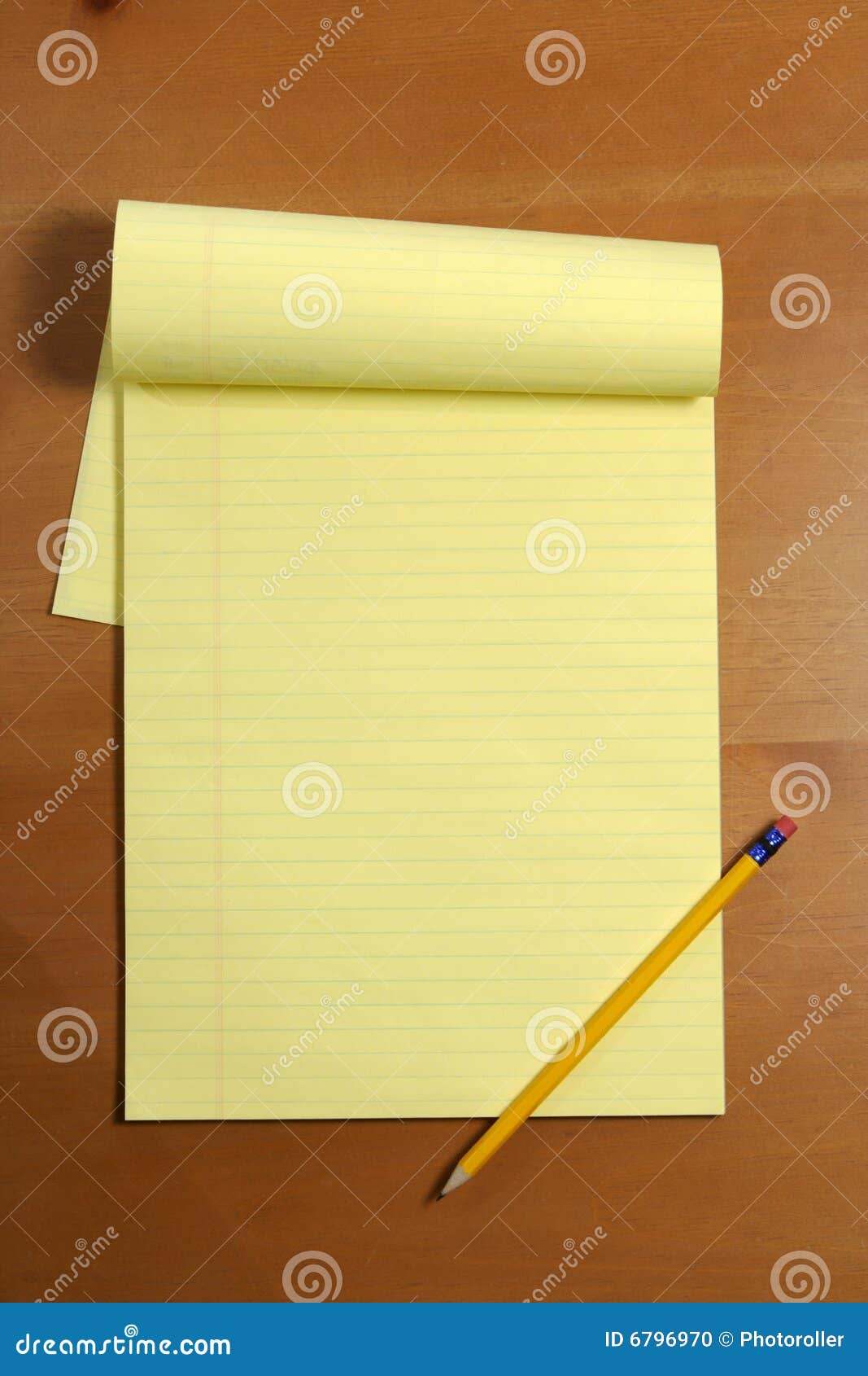 A blank legal pad stock photo. Image of note, notebook - 6796970