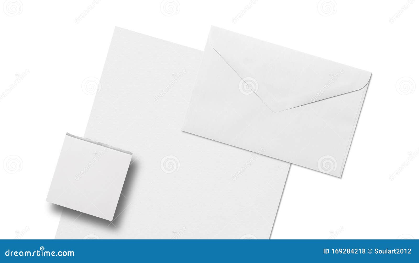 Blank Letterhead, Letter and Notes Isolated on White Stock Photo ...