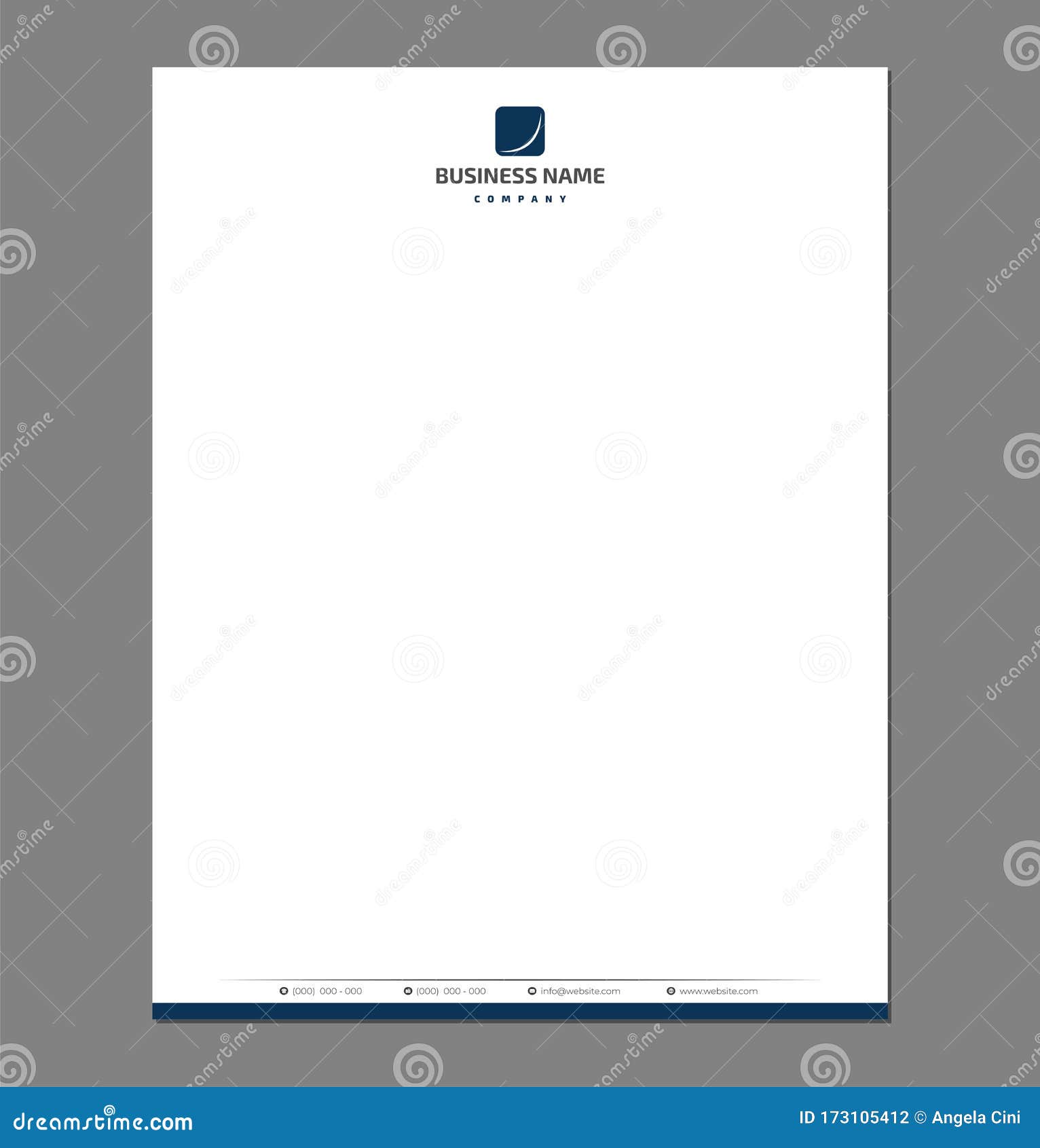 Blank Letterhead Template for Print with Minimal Corporate Logo Stock ... Blank Letterhead Template for Print with Minimal Corporate Logo Stock ...