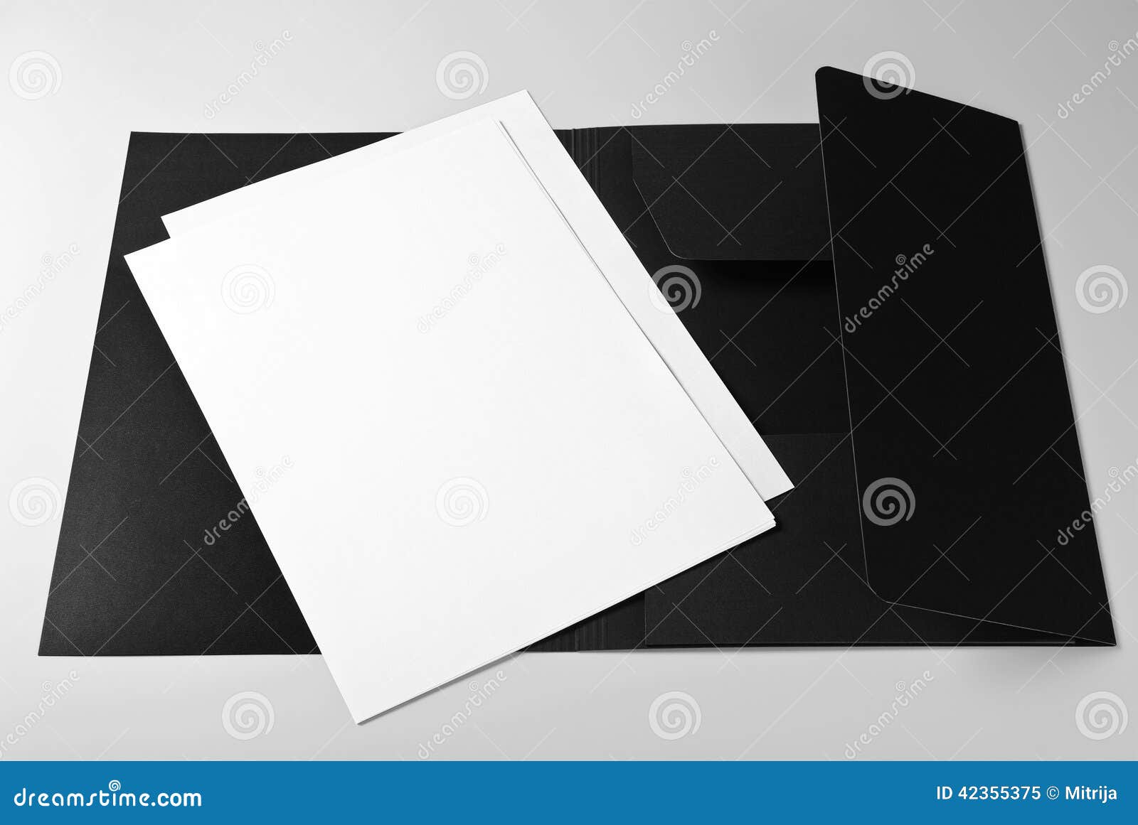 Blank Letterheads and Folder Stock Image - Image of pages, company ...