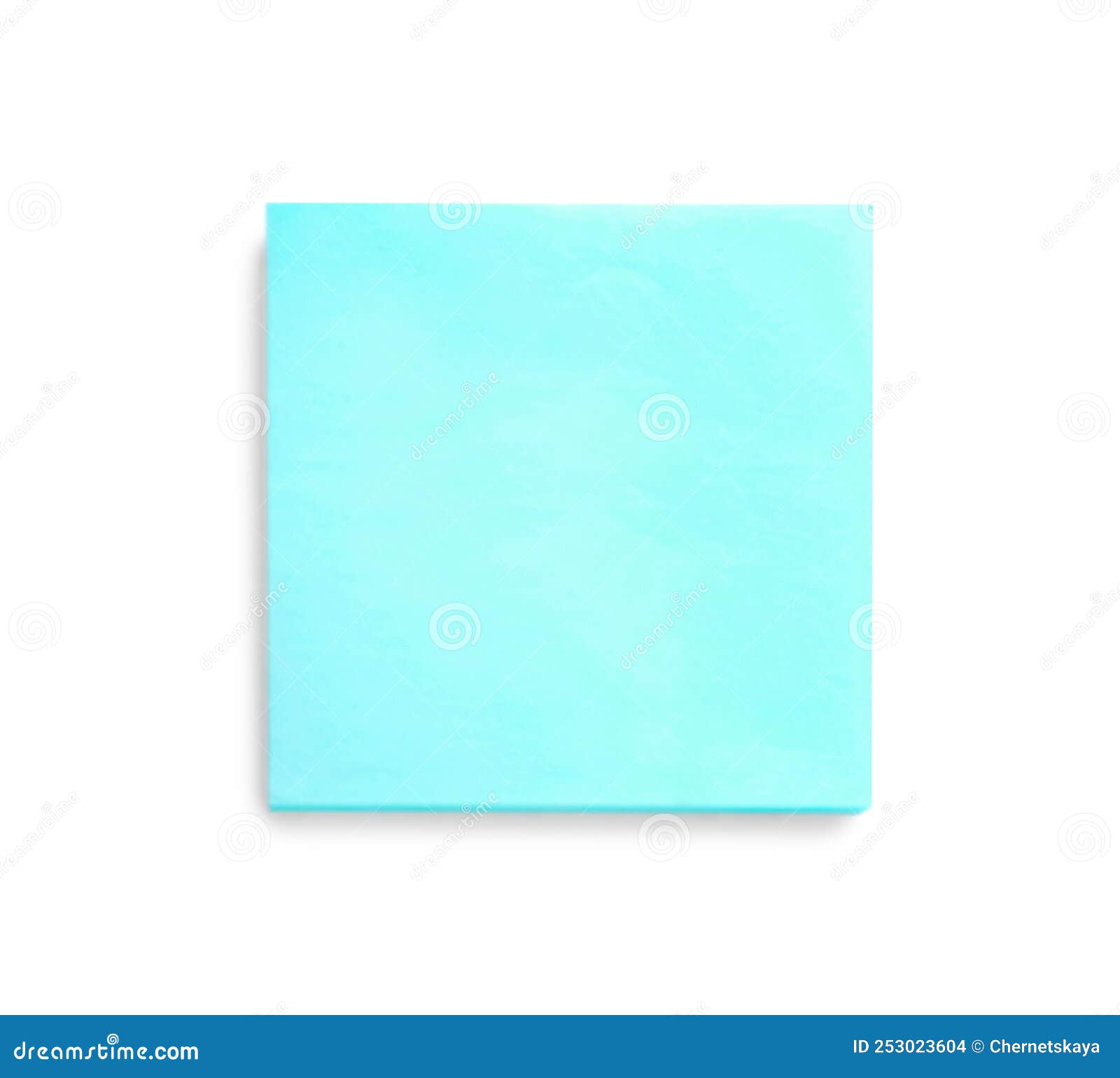 Blank Light Blue Sticky Note on White Background, Top View Stock Photo ...