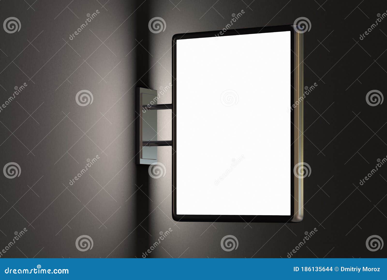 Blank light box sign stock illustration. Illustration of advertising ...