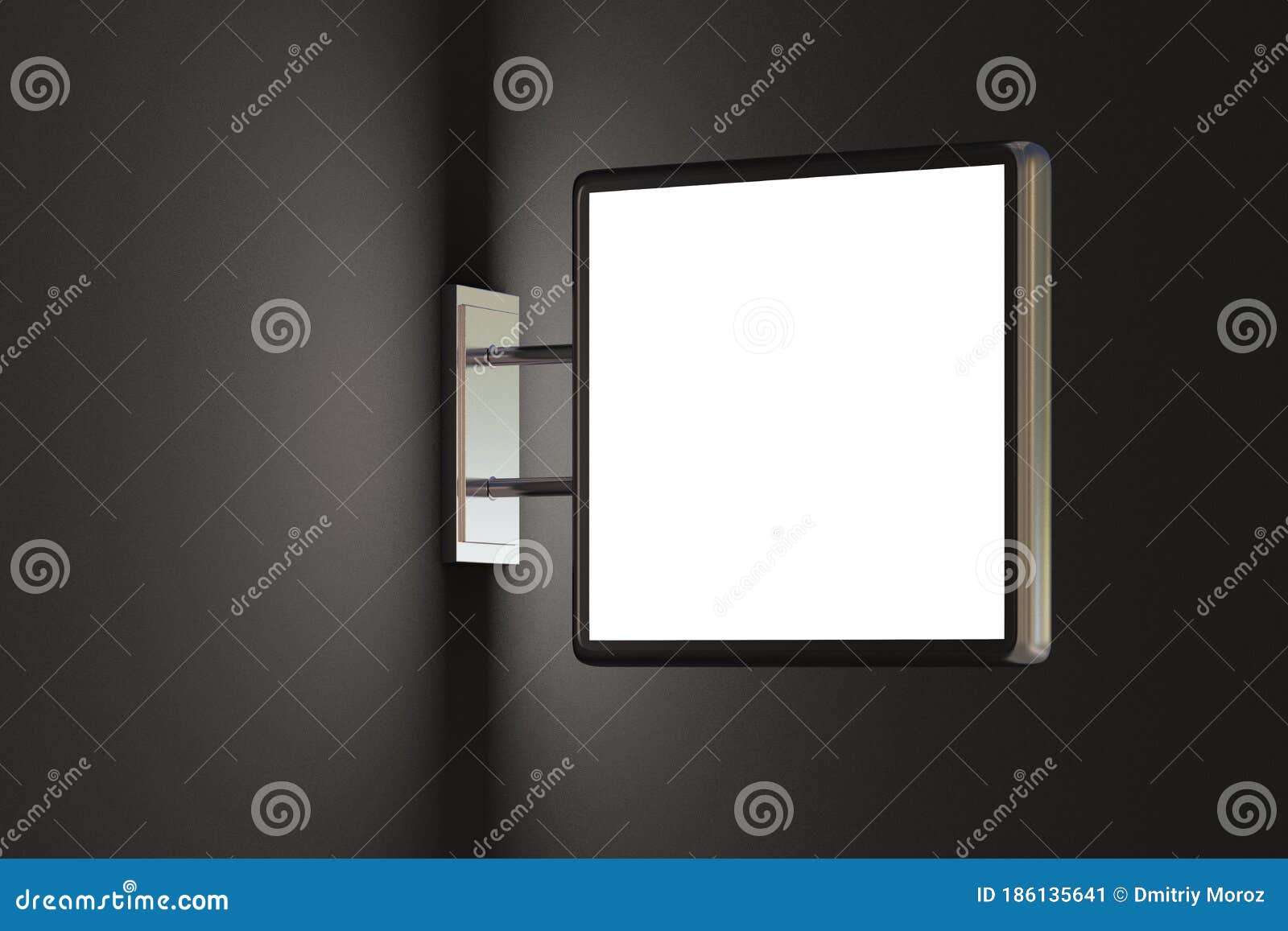 Blank light box sign stock illustration. Illustration of light - 186135641