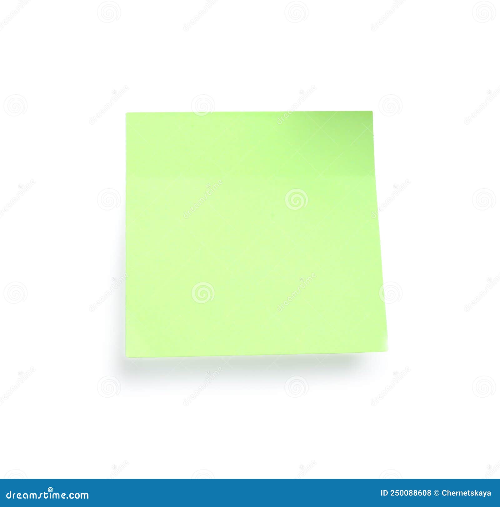 Blank Light Green Sticky Note Isolated on White. Space for Text Stock ...
