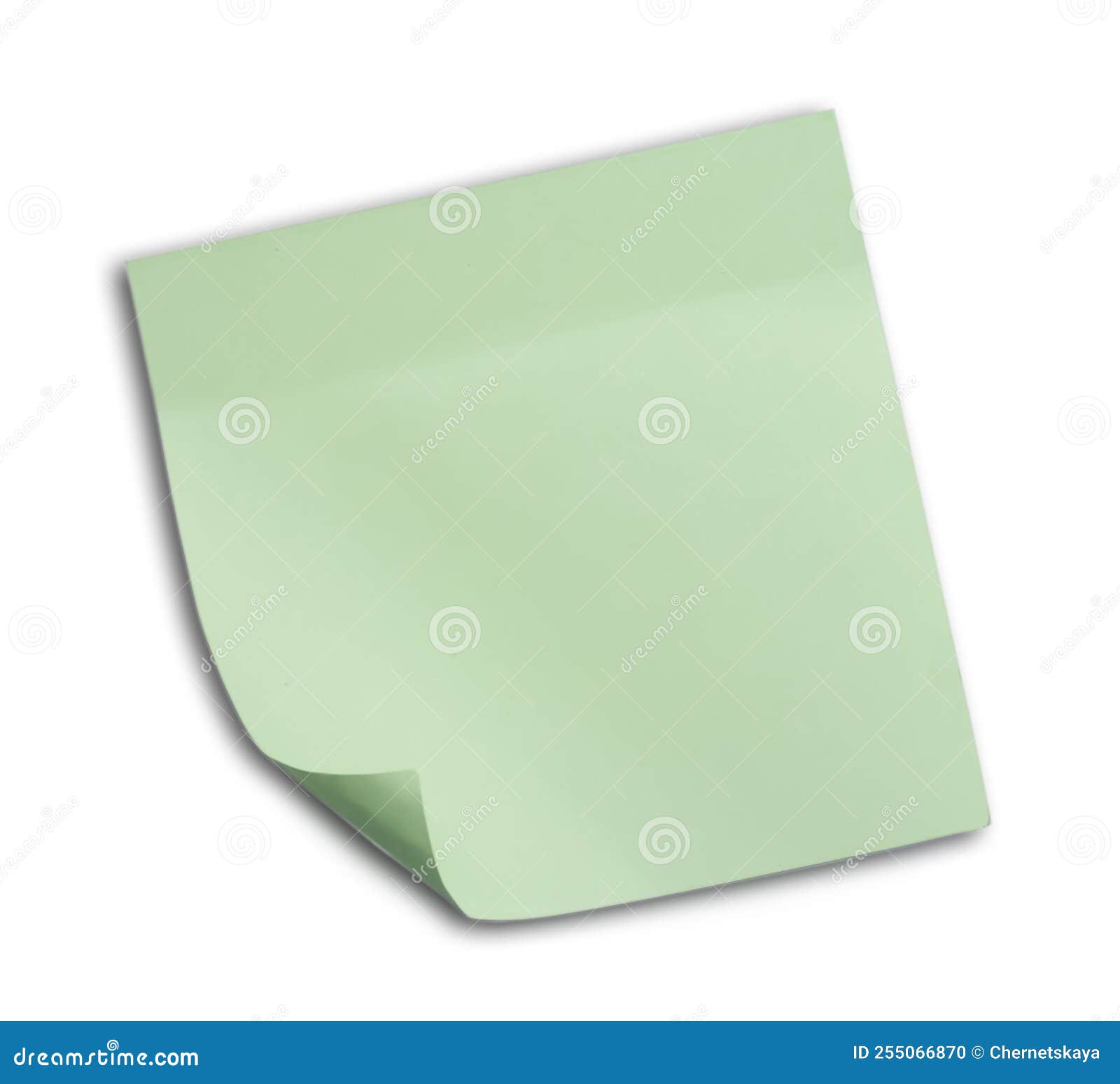 Blank Light Green Sticky Note on Background, Top View Stock Photo ...