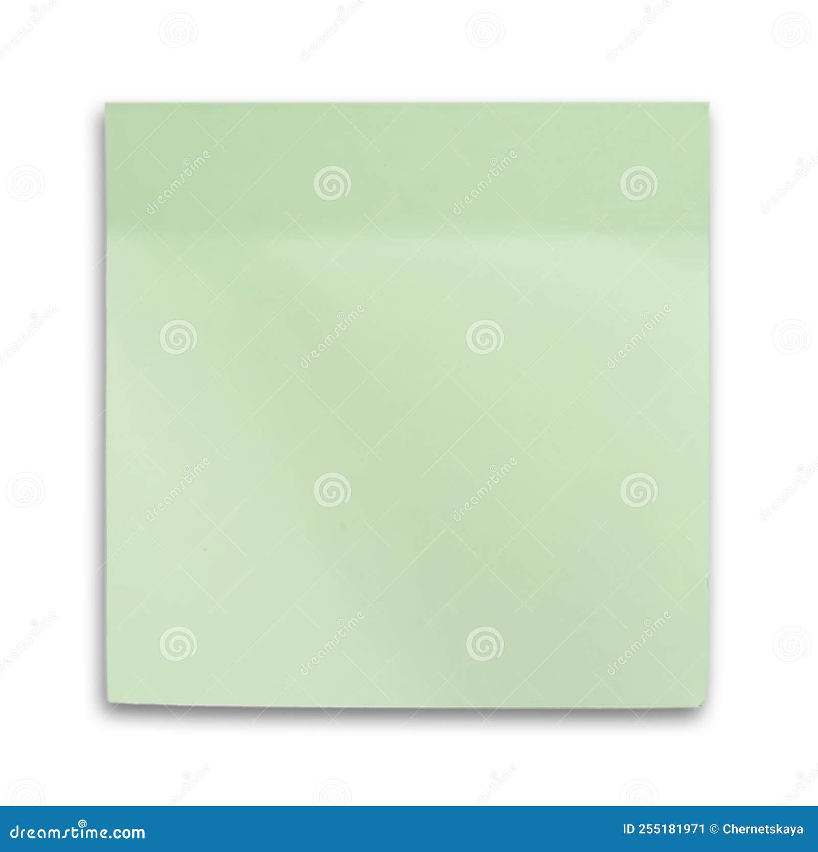 Blank Light Green Sticky Note on Background, Top View Stock Image ...