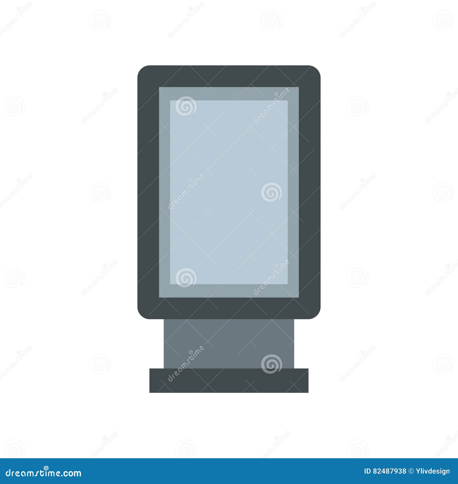 Blank Lightbox Icon in Flat Style Stock Vector - Illustration of ...