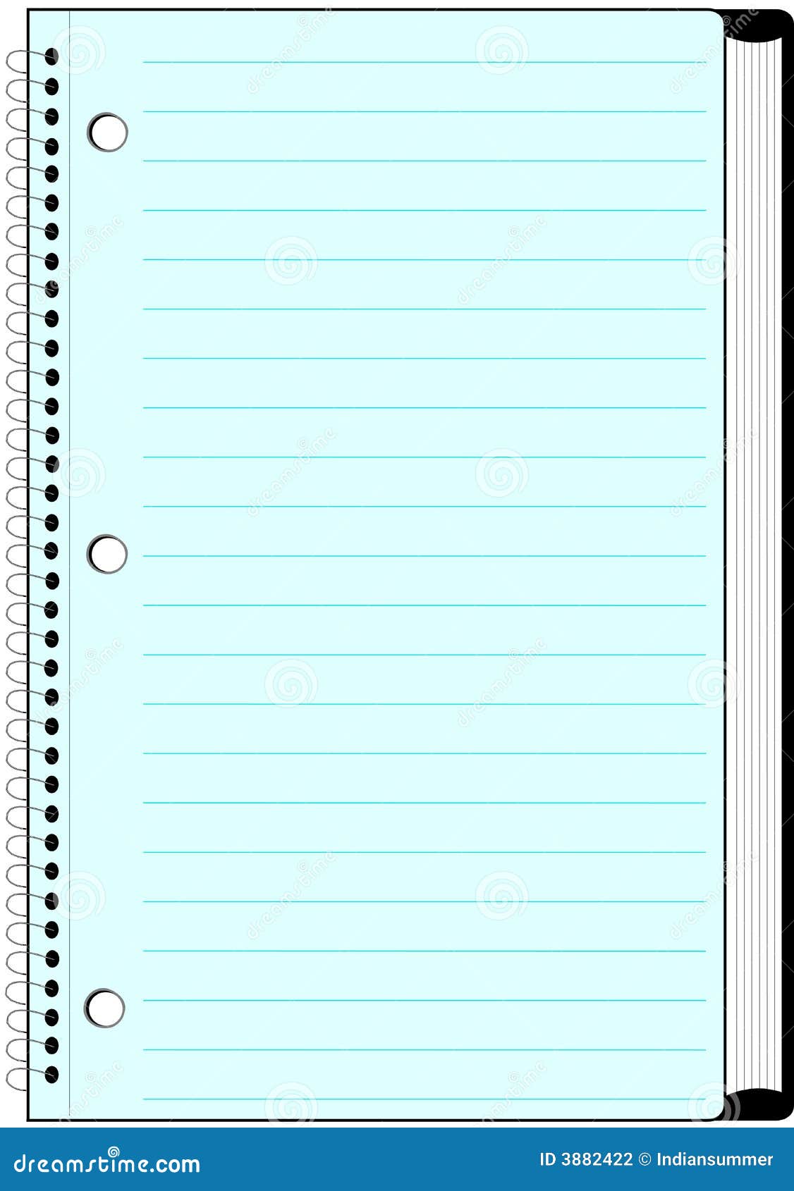 Blank Lined Paper Texture From A Notepad. Cartoon Vector ...