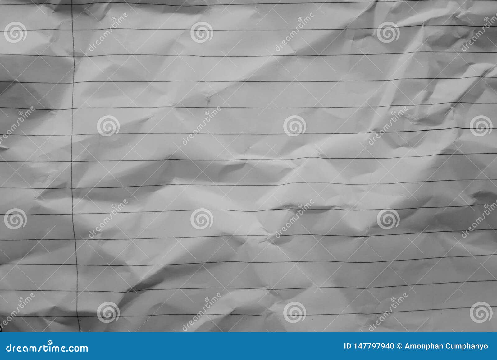 Crumpled Notebook Paper Background, White Letter Texture Background ...