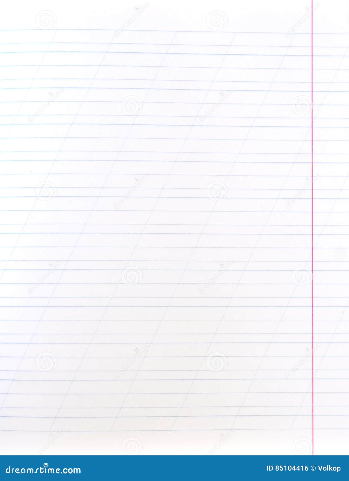 Blank lined notebook sheet stock photo. Image of record - 85104416