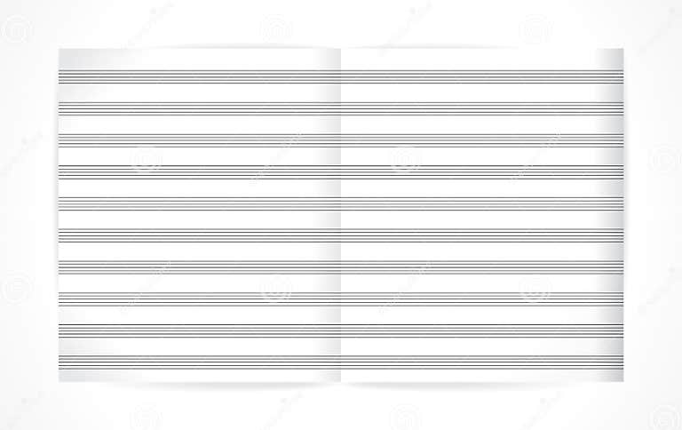 Blank Lined Notebook Sheet (with Diagonal Lines and Red Margin) Stock ...