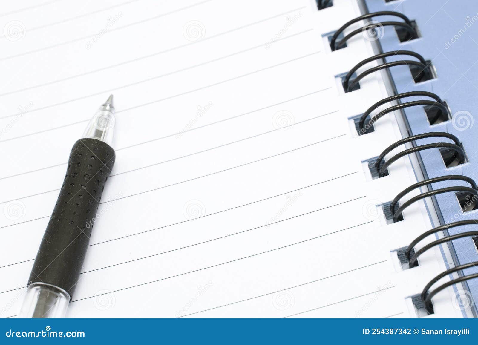 Blank Lined Ringbound Notebook Stock Photo - Image of notepad, ready ...