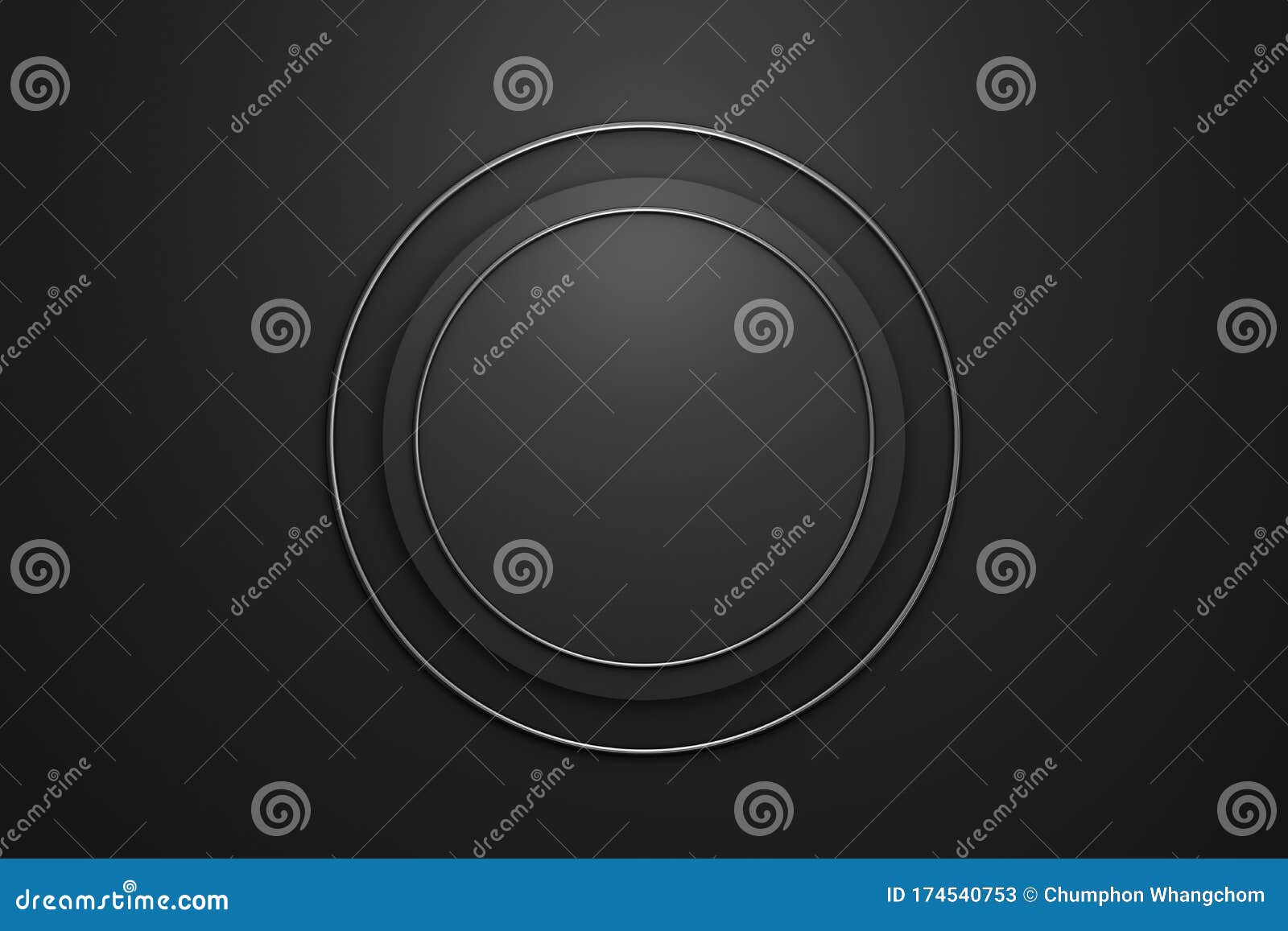 Blank Logo Frame And Golden Label With Modern Style On Dark Blue ...