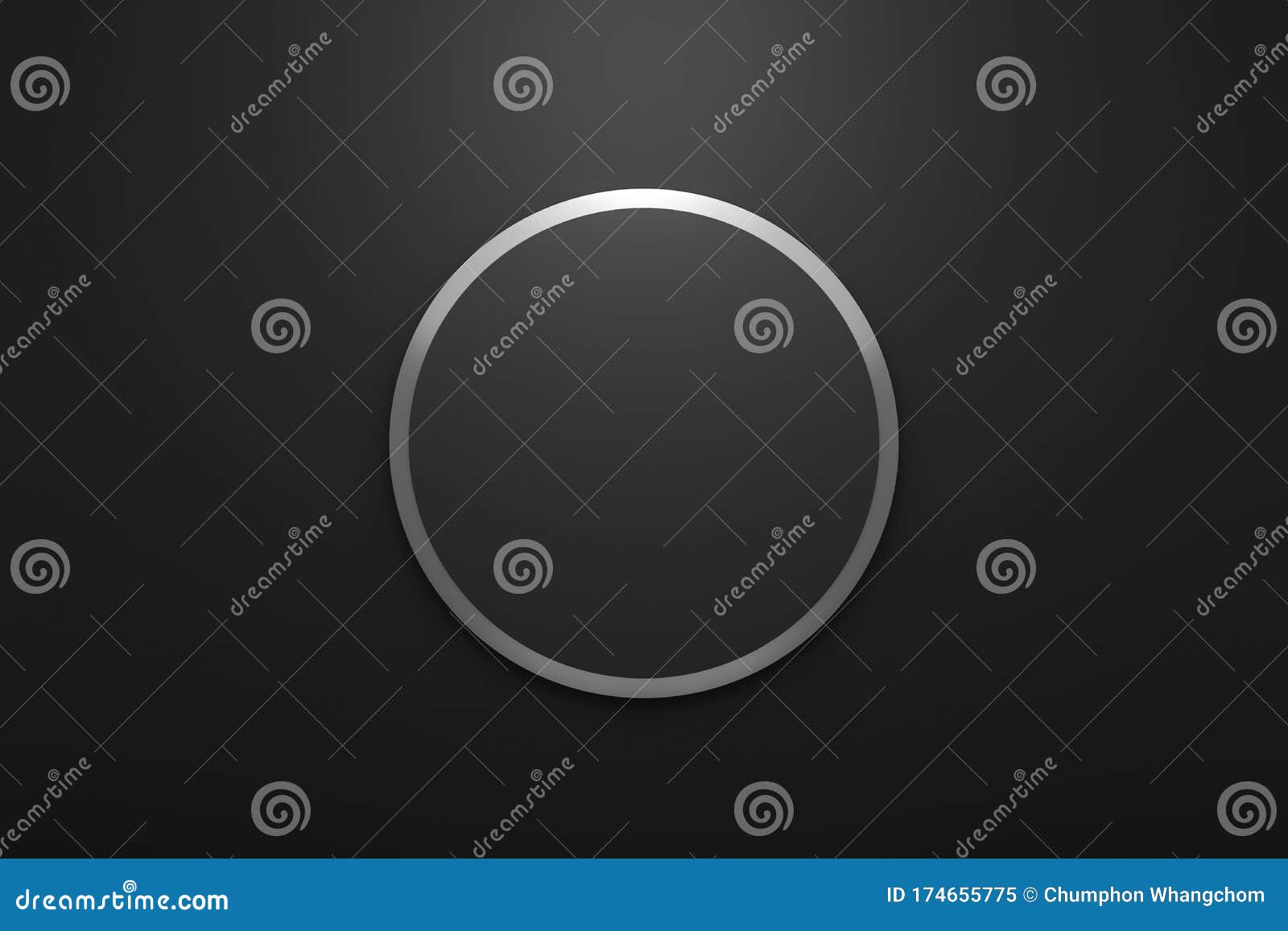 Blank Logo Frame with Modern Style on Black Background. Empty Template ...