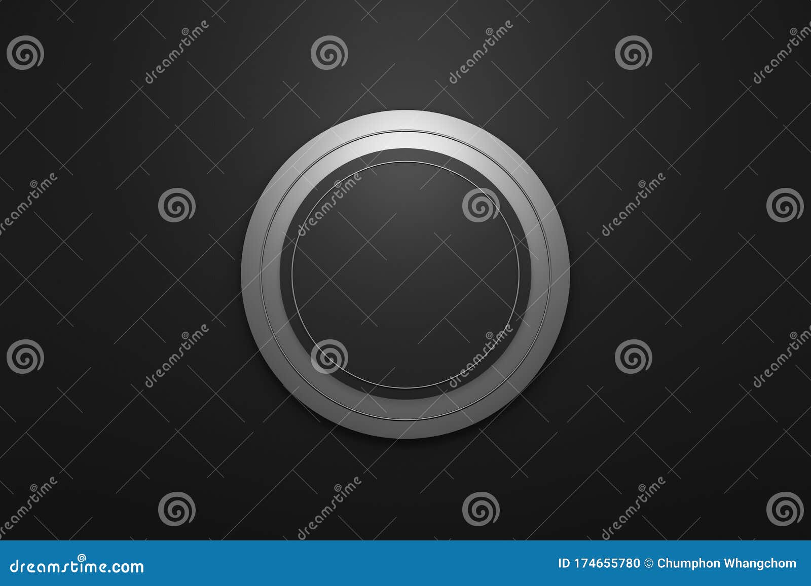 Blank Logo Frame And Golden Label With Modern Style On Dark Blue ...