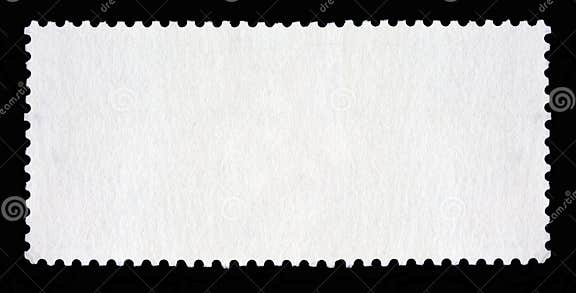 Blank Long Rectangular Postage Stamp Stock Image - Image of reversing ...