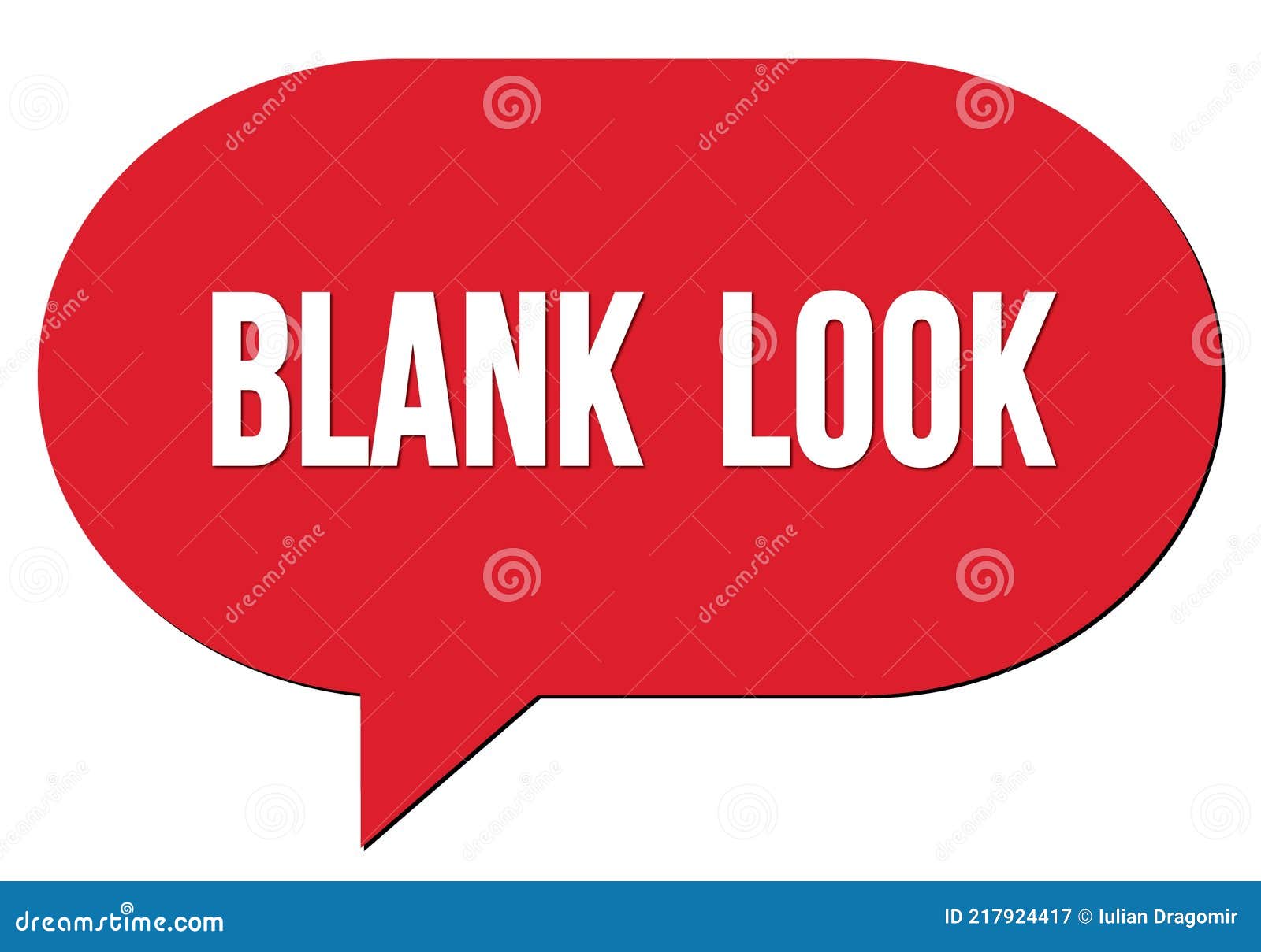 BLANK LOOK Text Written in a Red Speech Bubble Stock Illustration ...