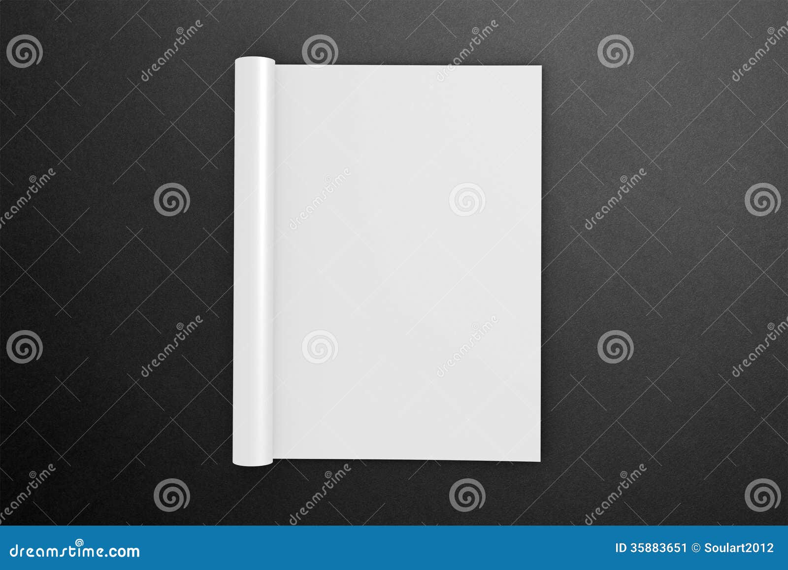 Blank Magazine on the Dark Background Stock Illustration - Illustration ...