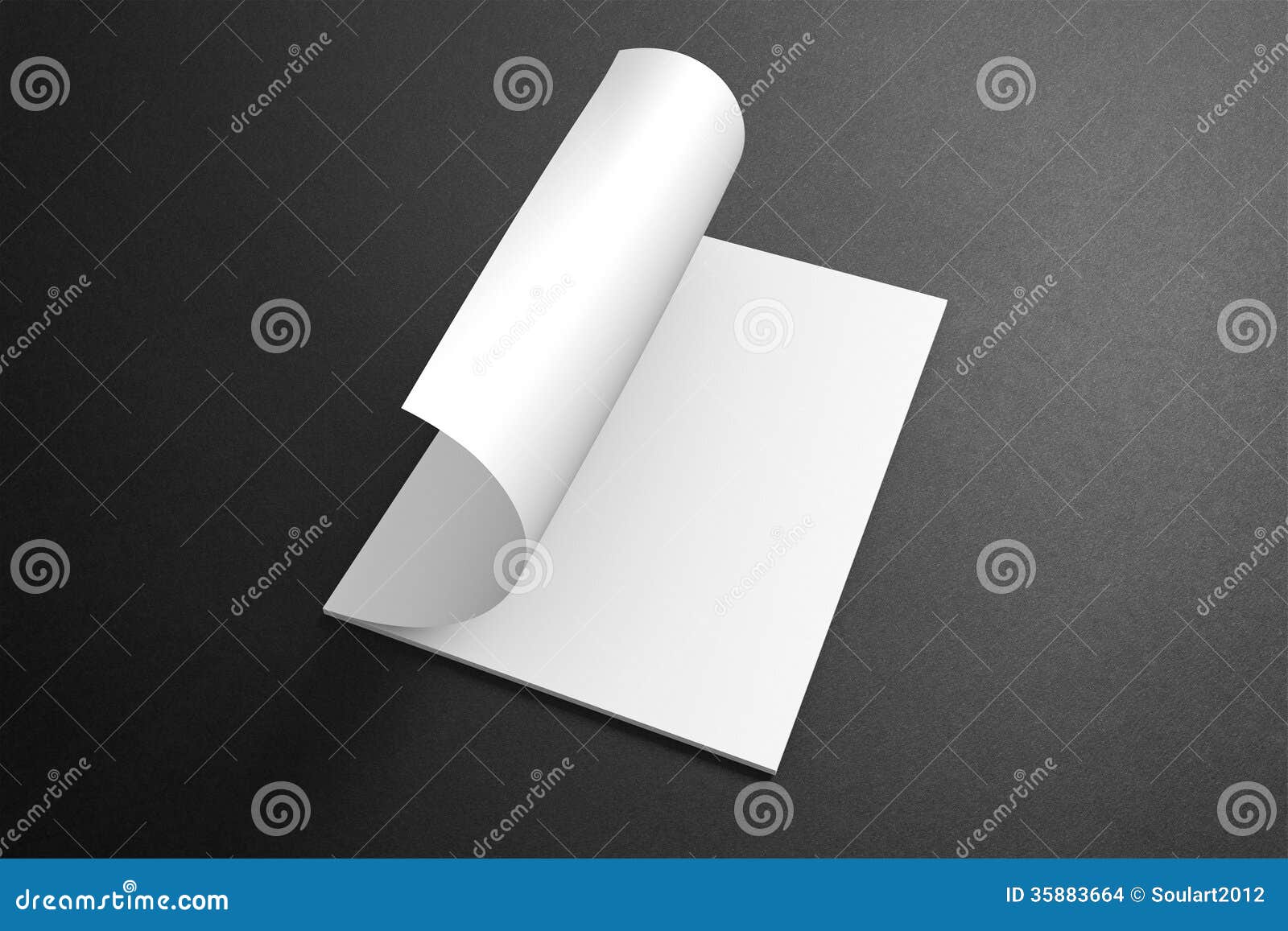 Blank Magazine on the Dark Background Stock Illustration - Illustration ...