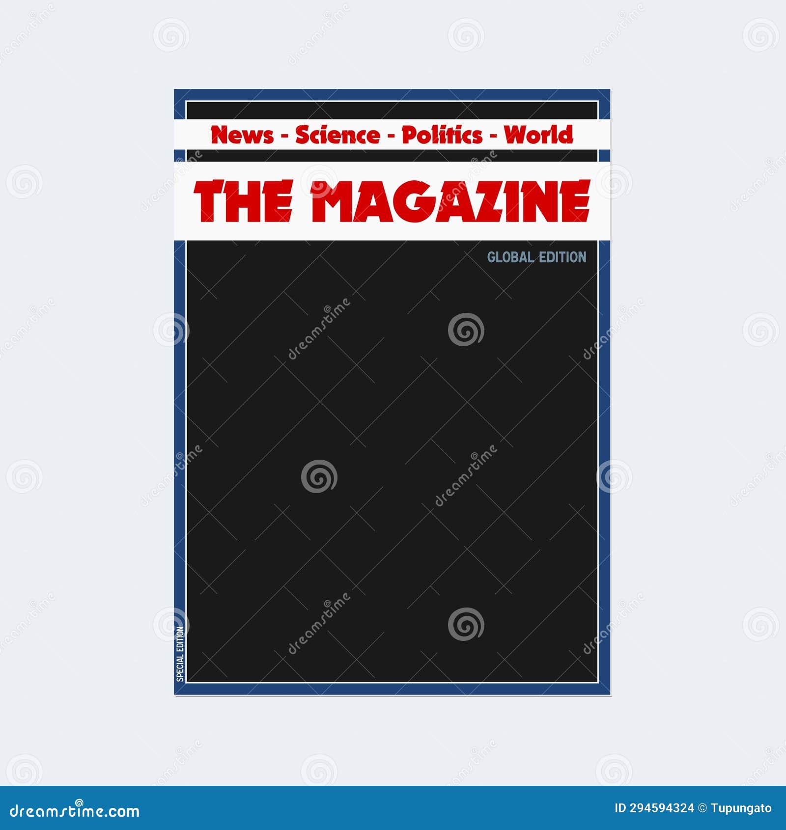 Blank Magazine Front Page Design Stock Vector - Illustration of vector ...