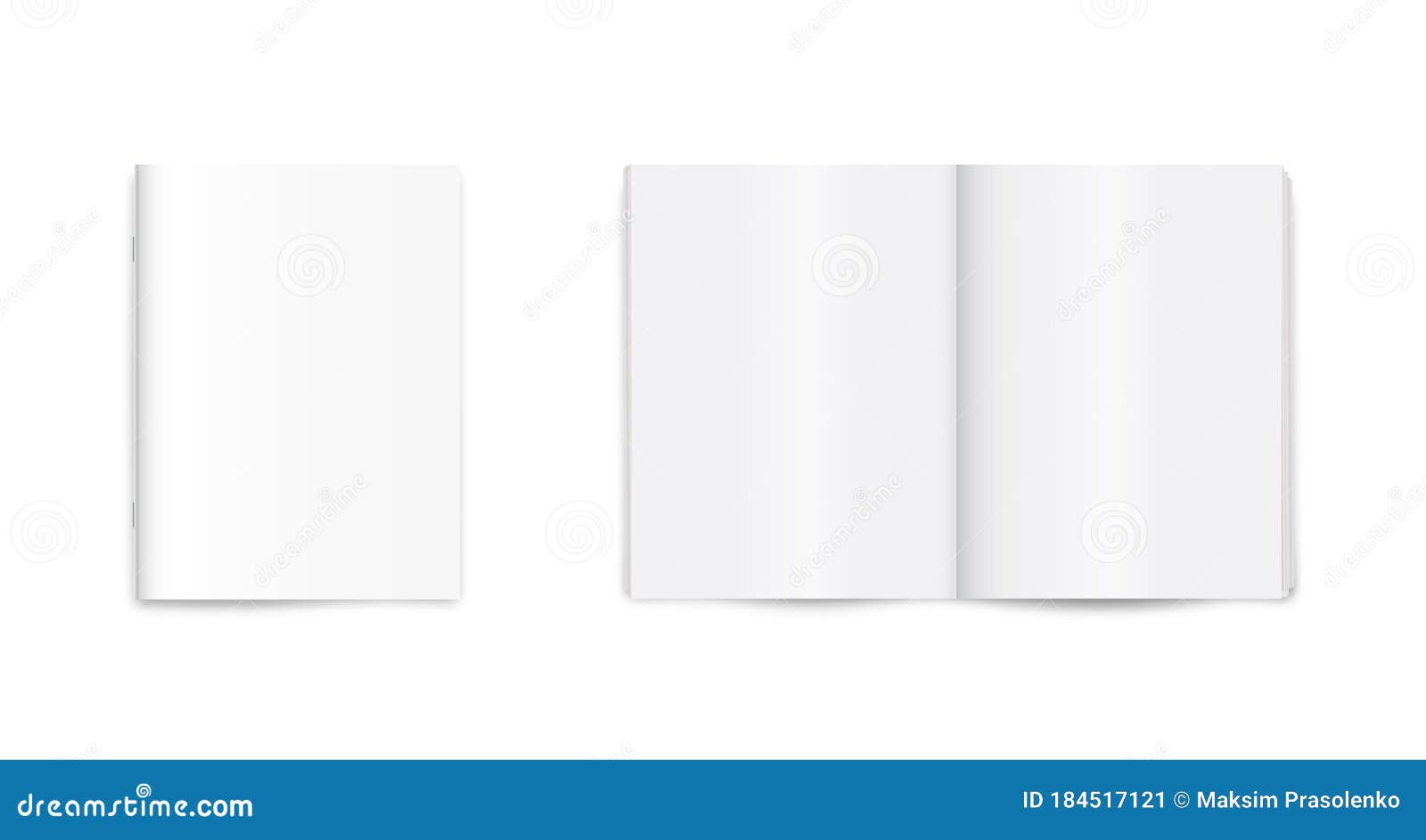 Blank Magazine, Journal, Newspaper, Notebook Mockup Stock Vector ...