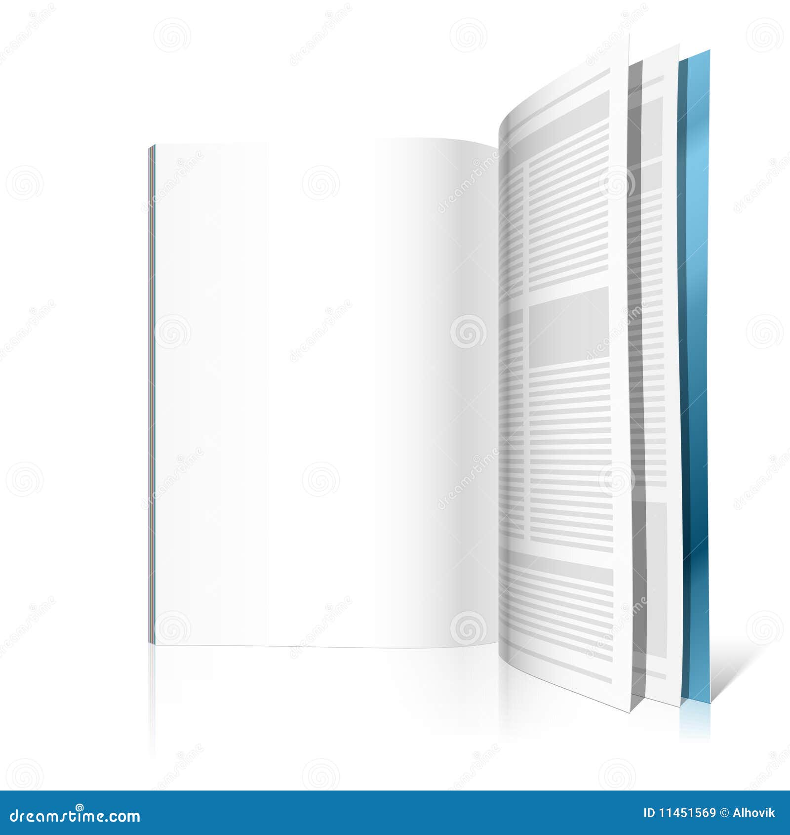 Blank Magazine Or Brochure Mockup Isolated On Soft Gray Background. 3D ...