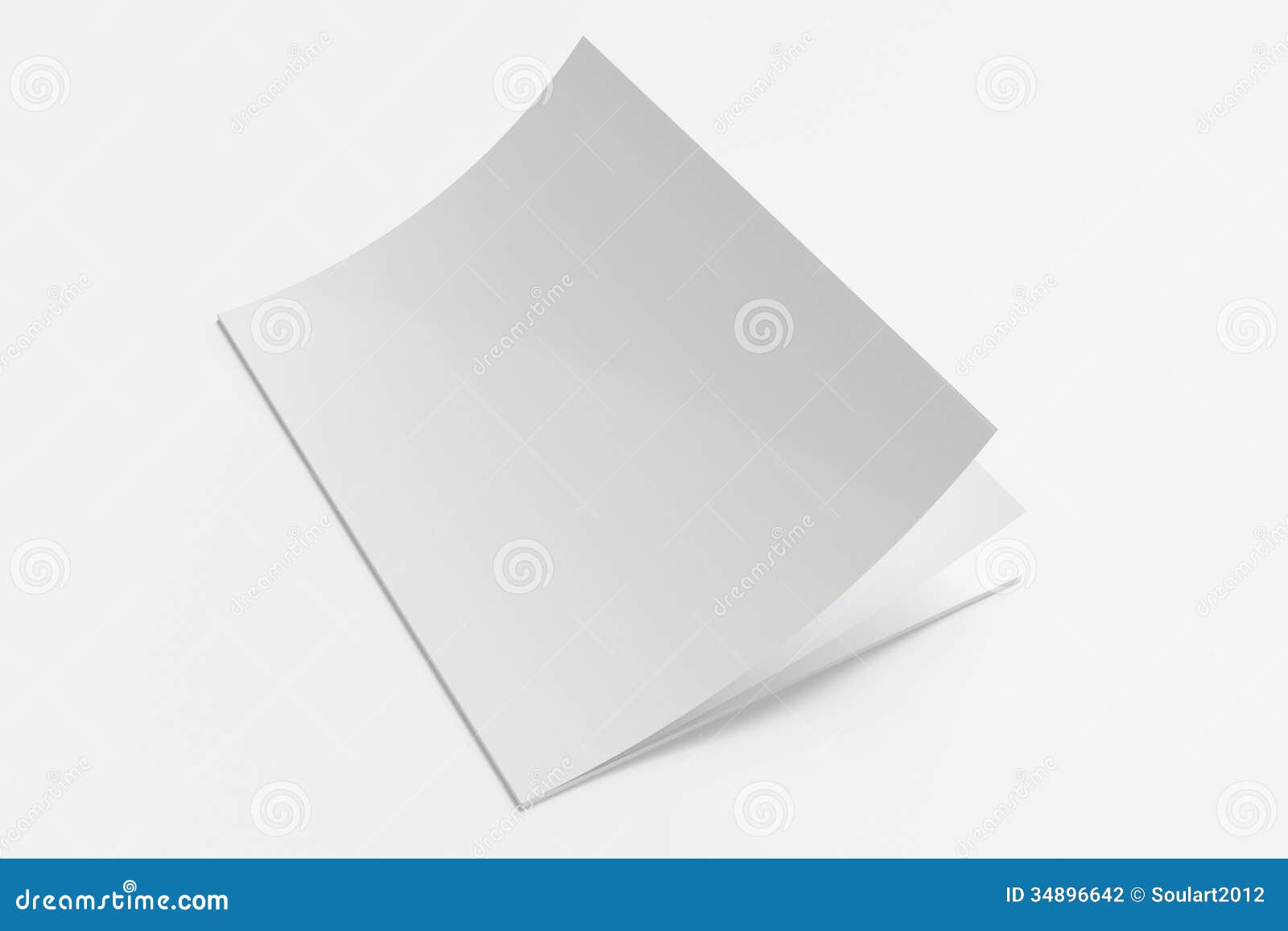 Blank Magazine on white stock illustration. Illustration of realism ...