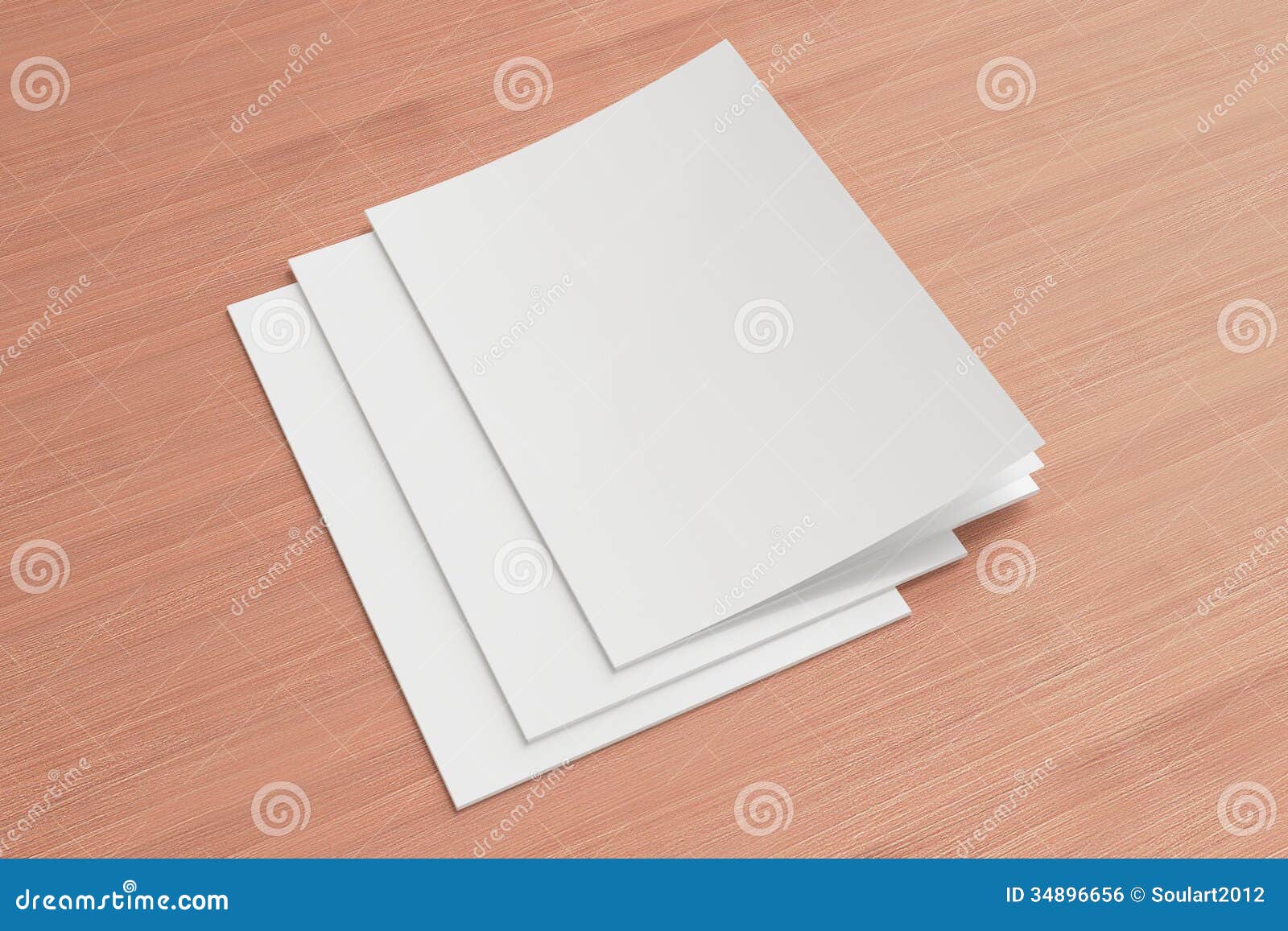 Blank Magazine on the Wooden Background Stock Photo - Image of brochure ...