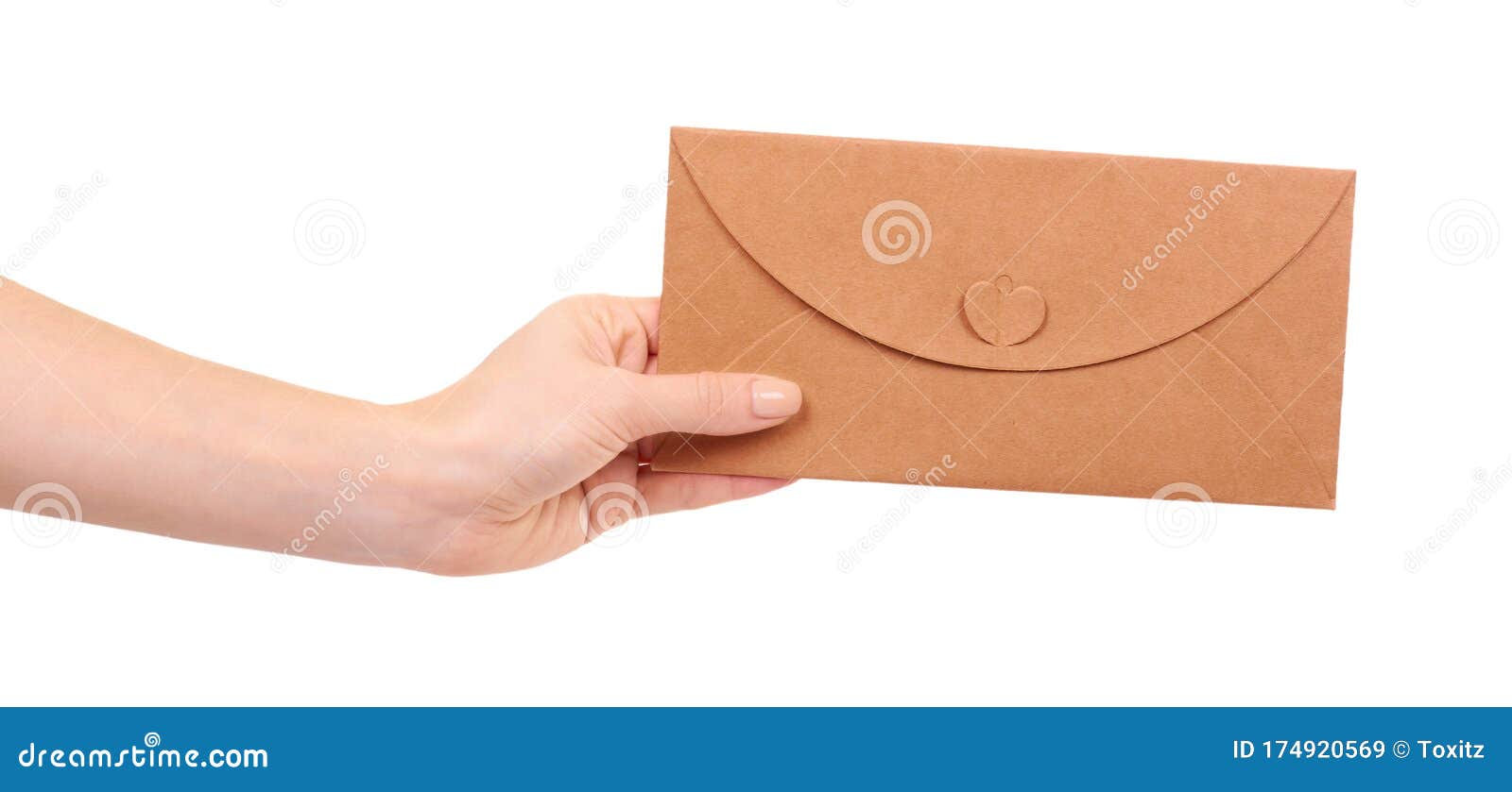 Blank Mail Envelope with Heart Stock Image - Image of document, closeup ...