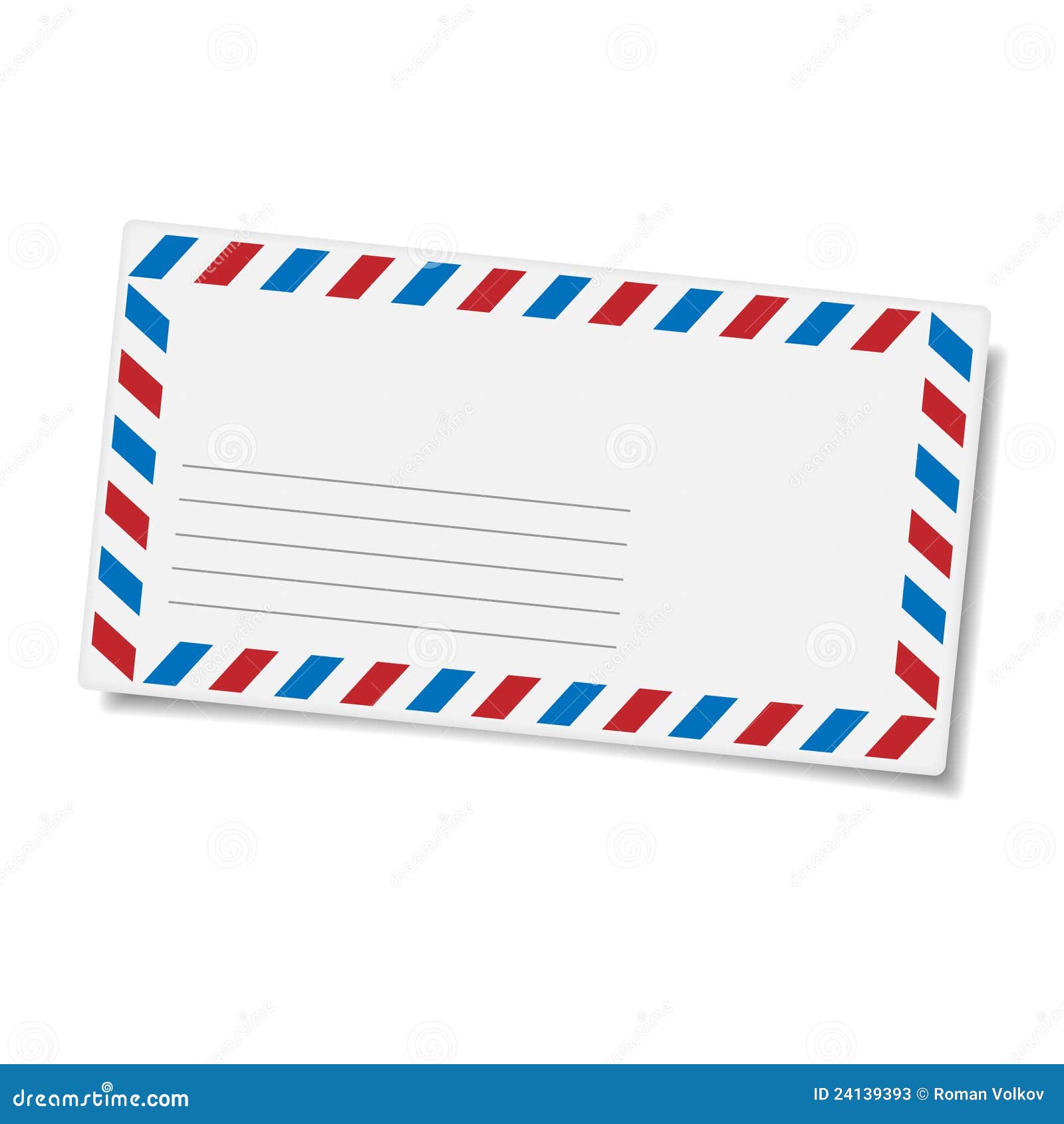 Blank mailing envelope stock vector. Illustration of eps10 - 24139393