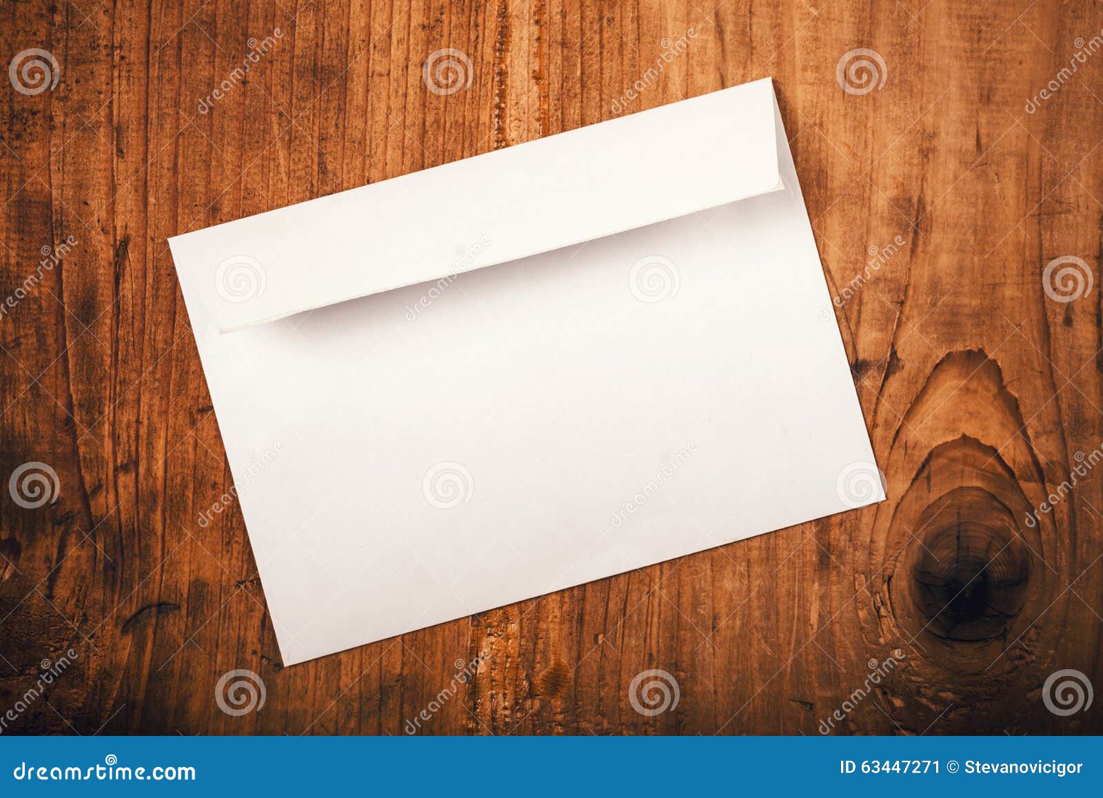 Blank Mailing Envelope on Top of Work Desk Stock Image - Image of ...