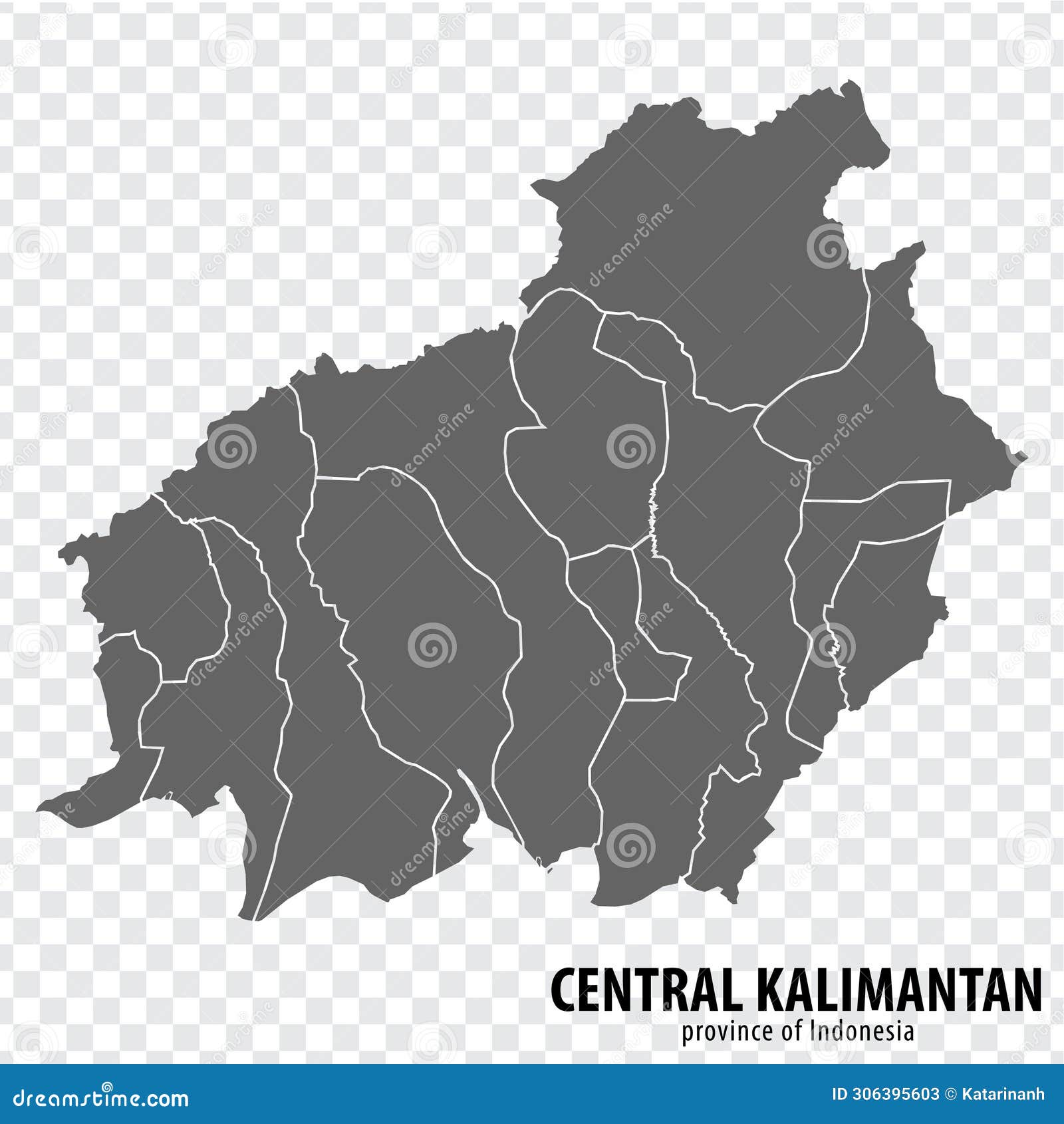 Blank Map Central Kalimantan Province Of Indonesia. High Quality Map ... Blank Map Central Kalimantan Province Of Indonesia. High Quality Map ...
