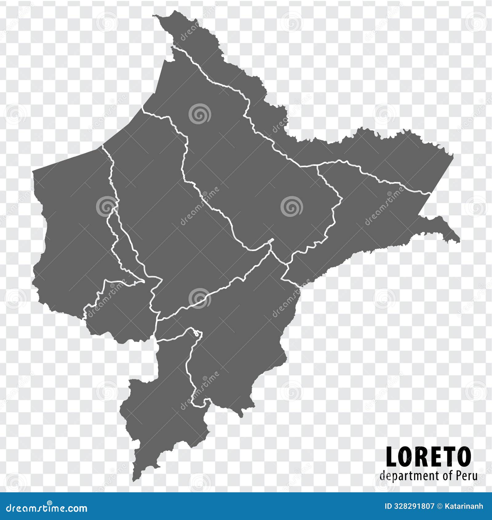 Blank Map Department Puno Of Peru. High Quality Map Department Of Puno ...