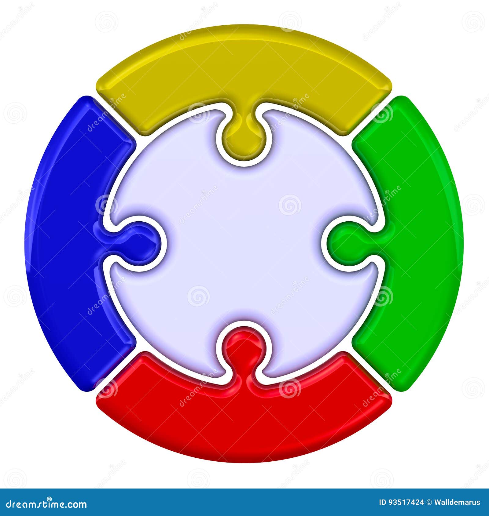 Blank Mark in the Form of a Puzzle Stock Illustration - Illustration of ...