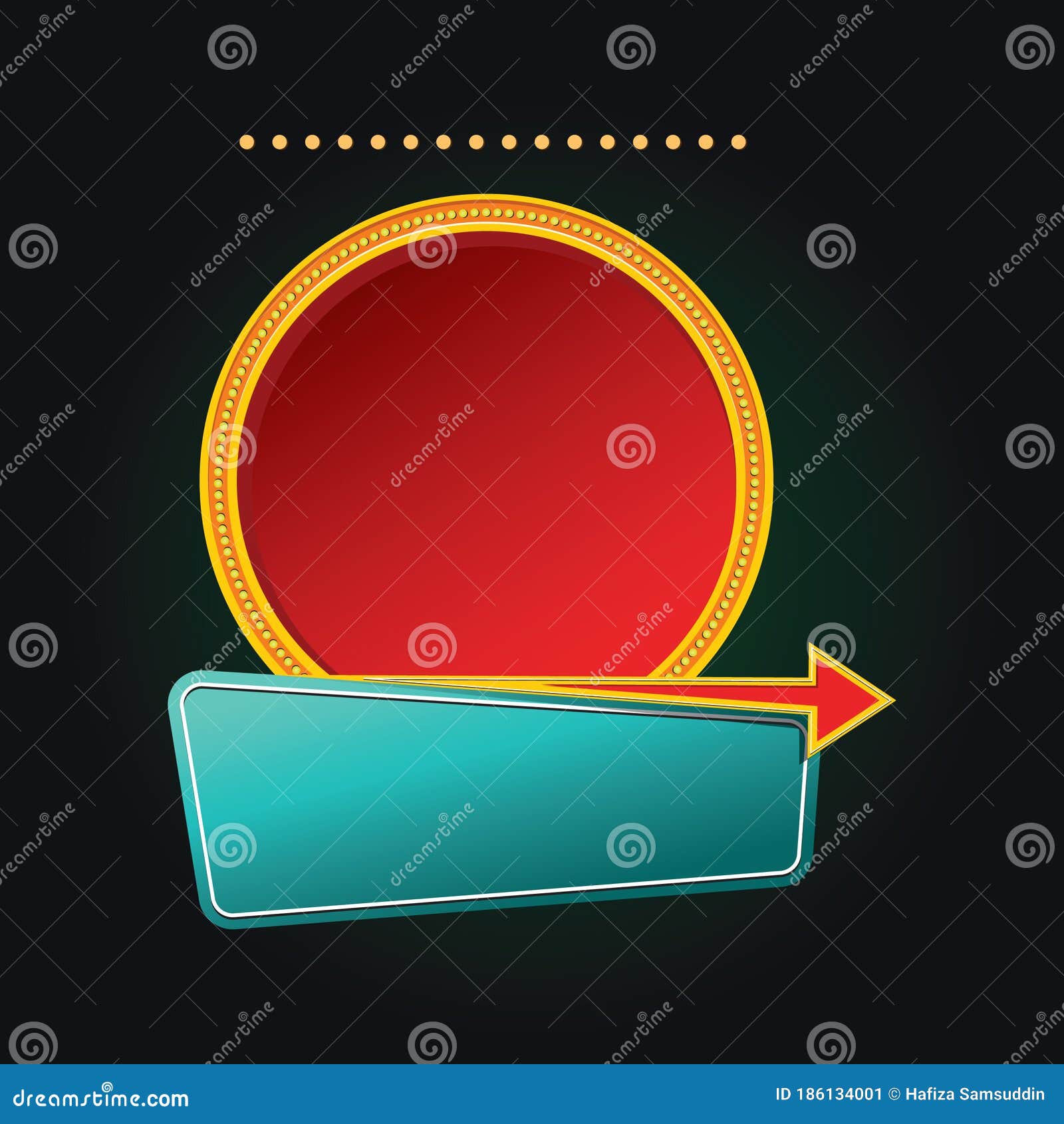 Blank Marquee Sign. Vector Illustration Decorative Design Stock ...