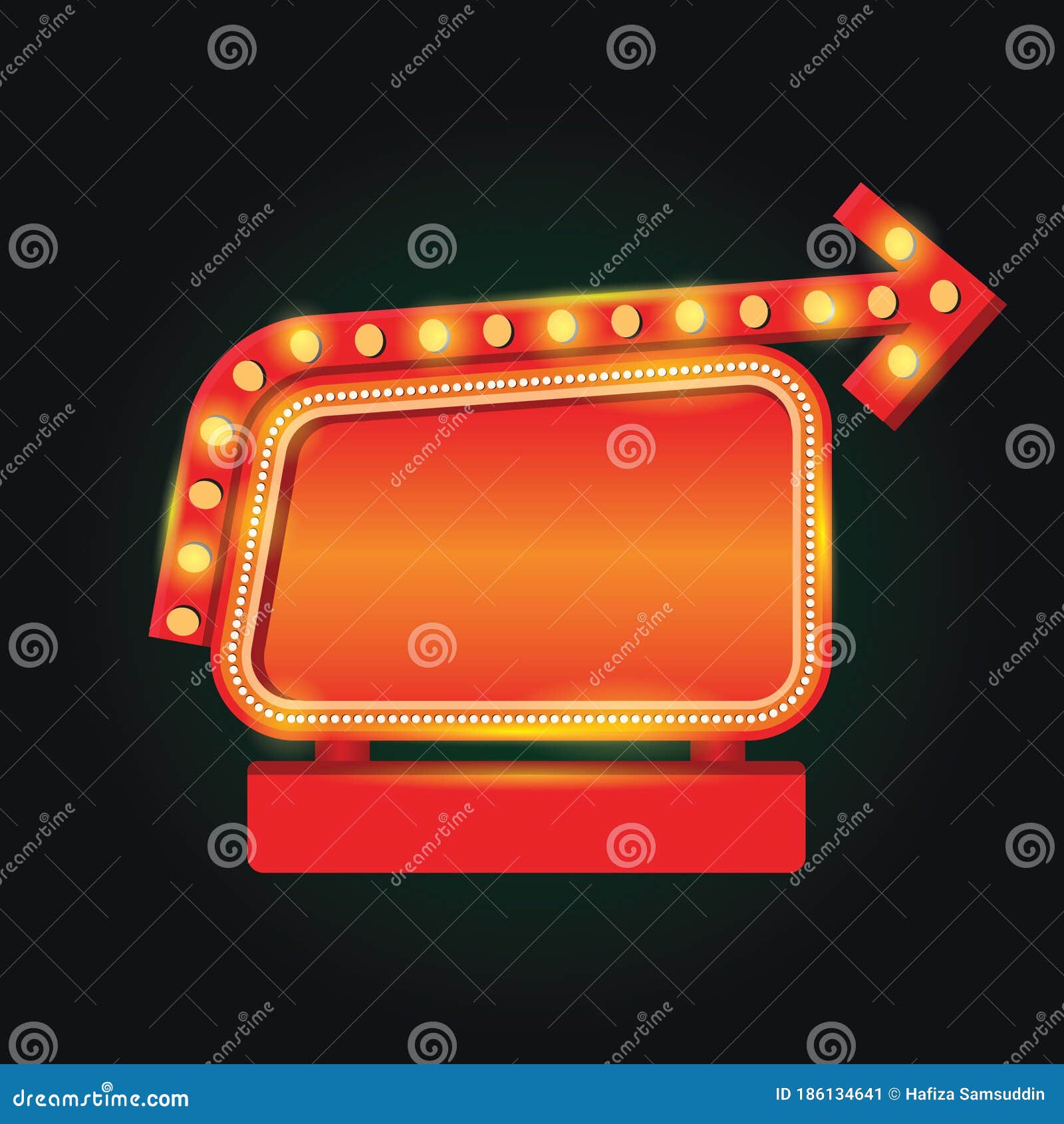 Blank Marquee Sign. Vector Illustration Decorative Design Stock ...