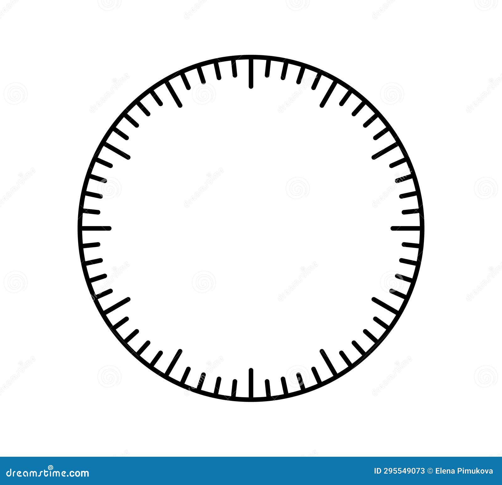 Blank Mechanical Clock Face Divided Into Seconds And Minutes. Round ...