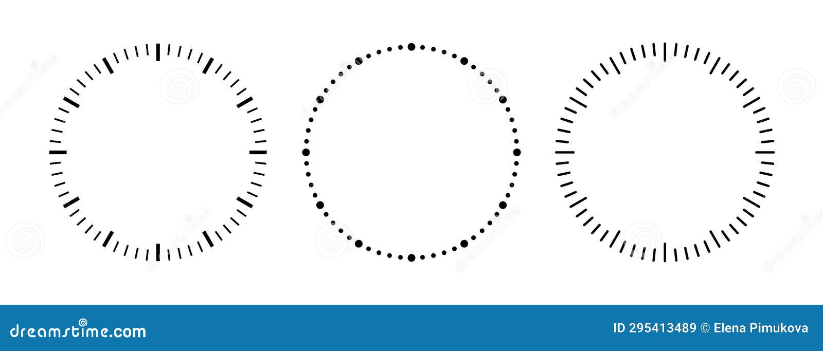 Blank Mechanical Clock Face Divided Into Seconds And Minutes. Round ...