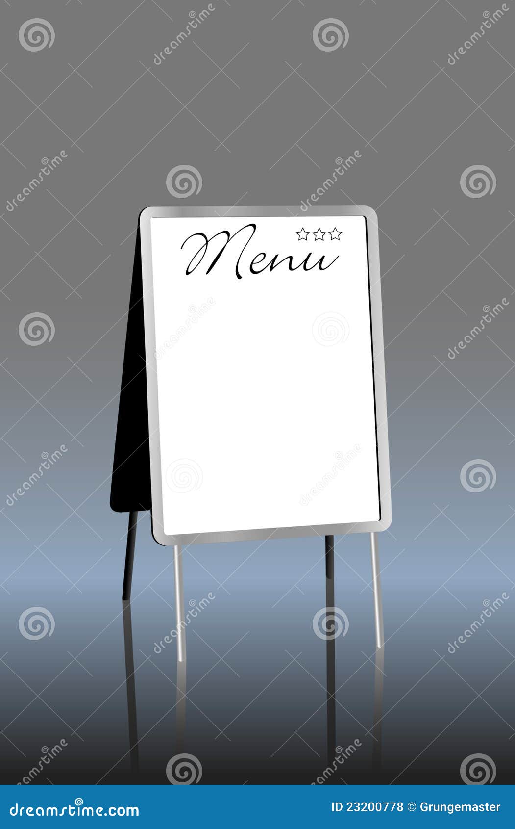 Blank menu stock vector. Illustration of billboard, board - 23200778