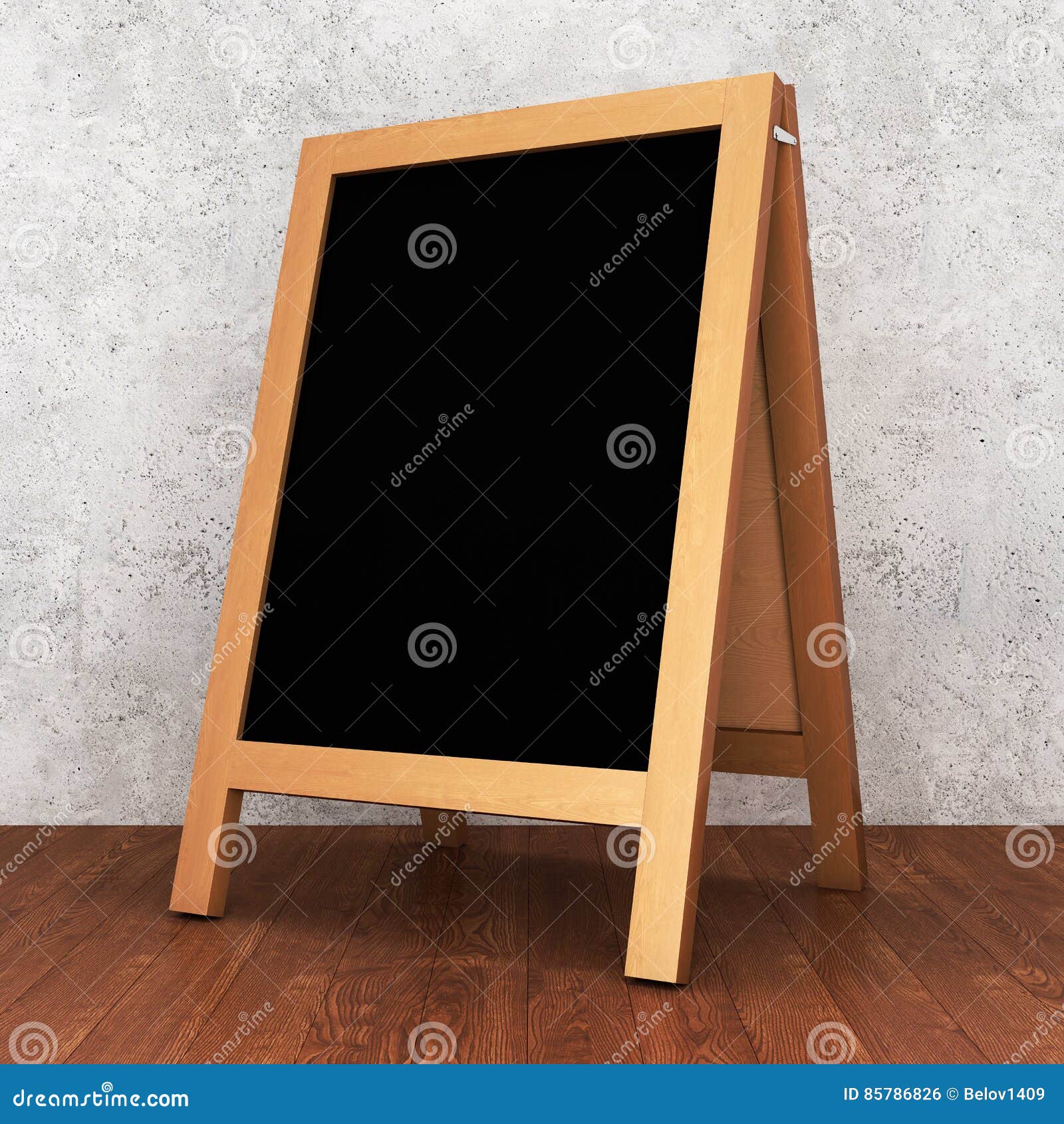 Blank menu chalkboard stock illustration. Illustration of menu - 85786826