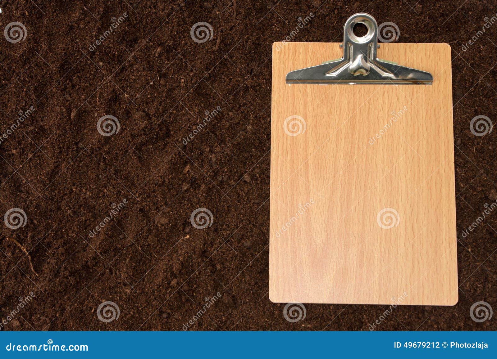 Blank Message Board on the Soil Stock Photo - Image of bulletin, humus ...