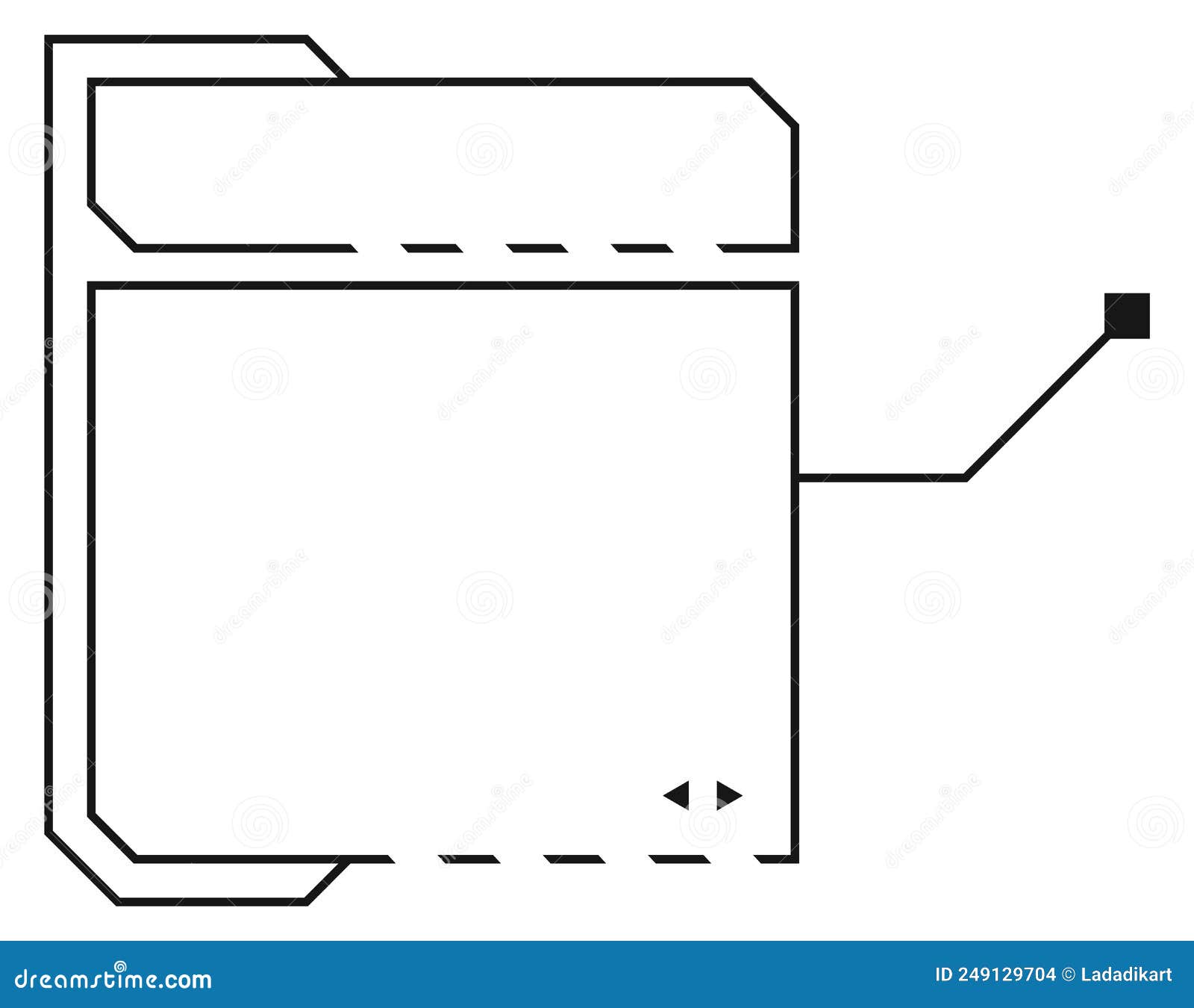 Black Callout Box Template. Futuristic Interface Frame Cartoon Vector ...