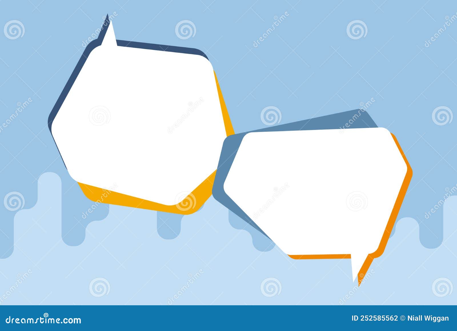 Blank Message Boxes Over Color Background Design. Creative Banners for ...