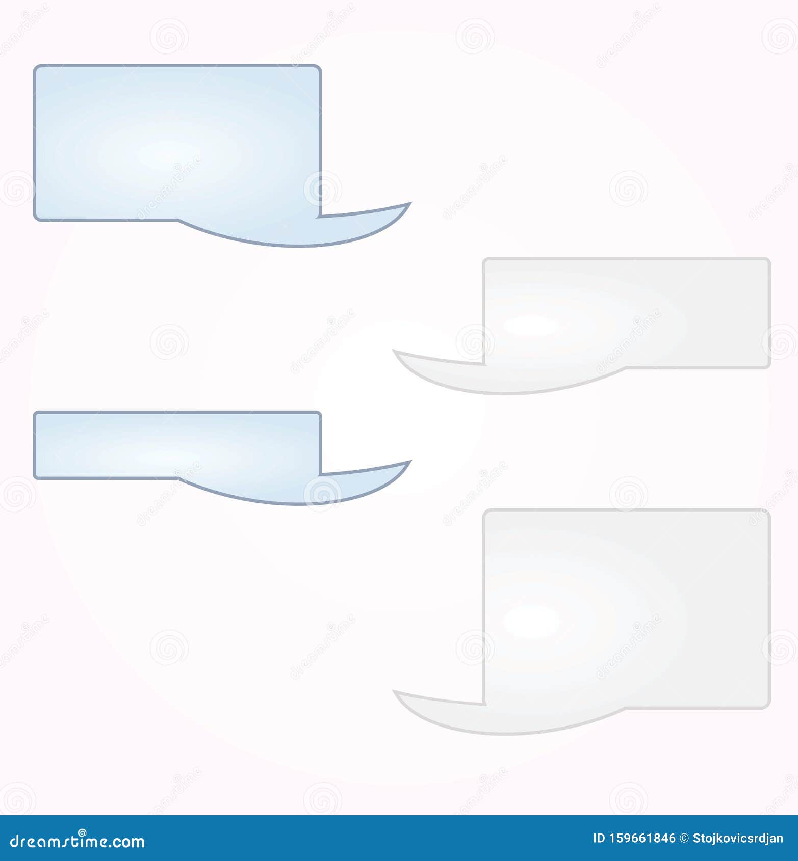 Blank messaging text boxes stock vector. Illustration of chatting ...