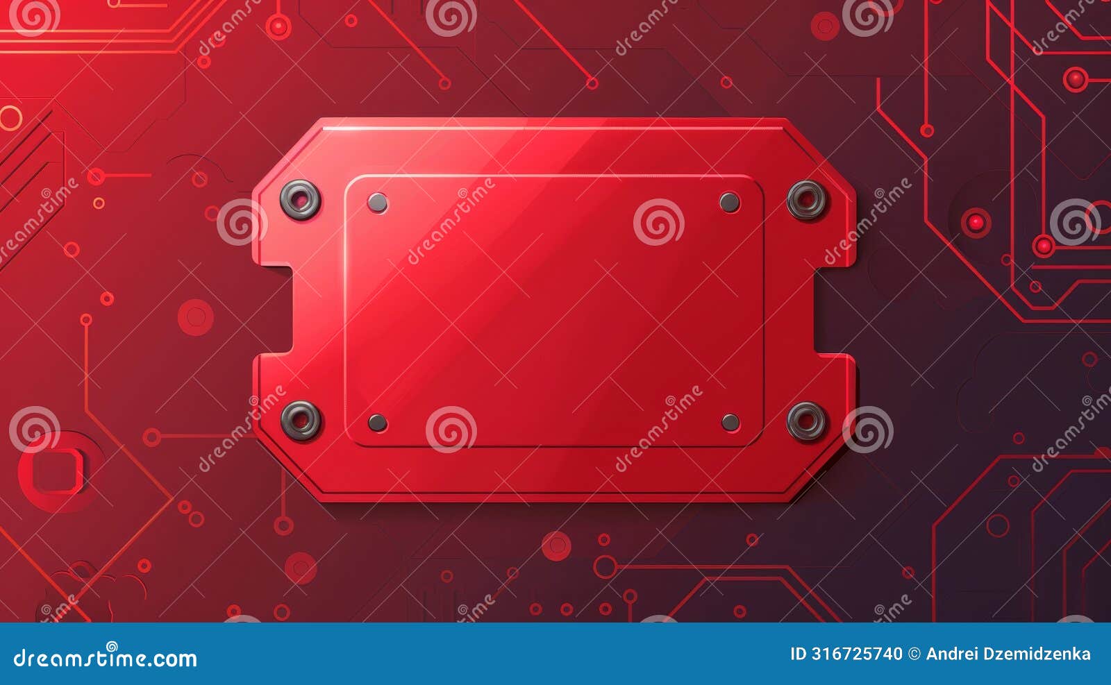 Blank Metal Plate with Screws, Technology Board for Gaming Graphical ...