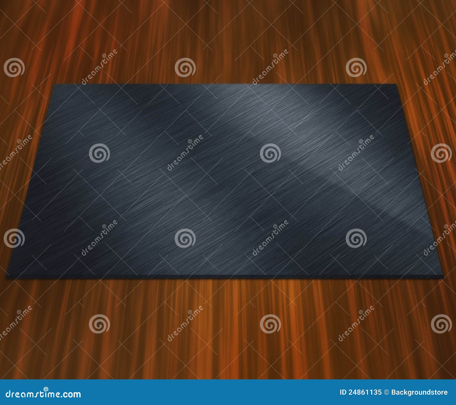 Blank Metal Plate on Table stock illustration. Illustration of place ...