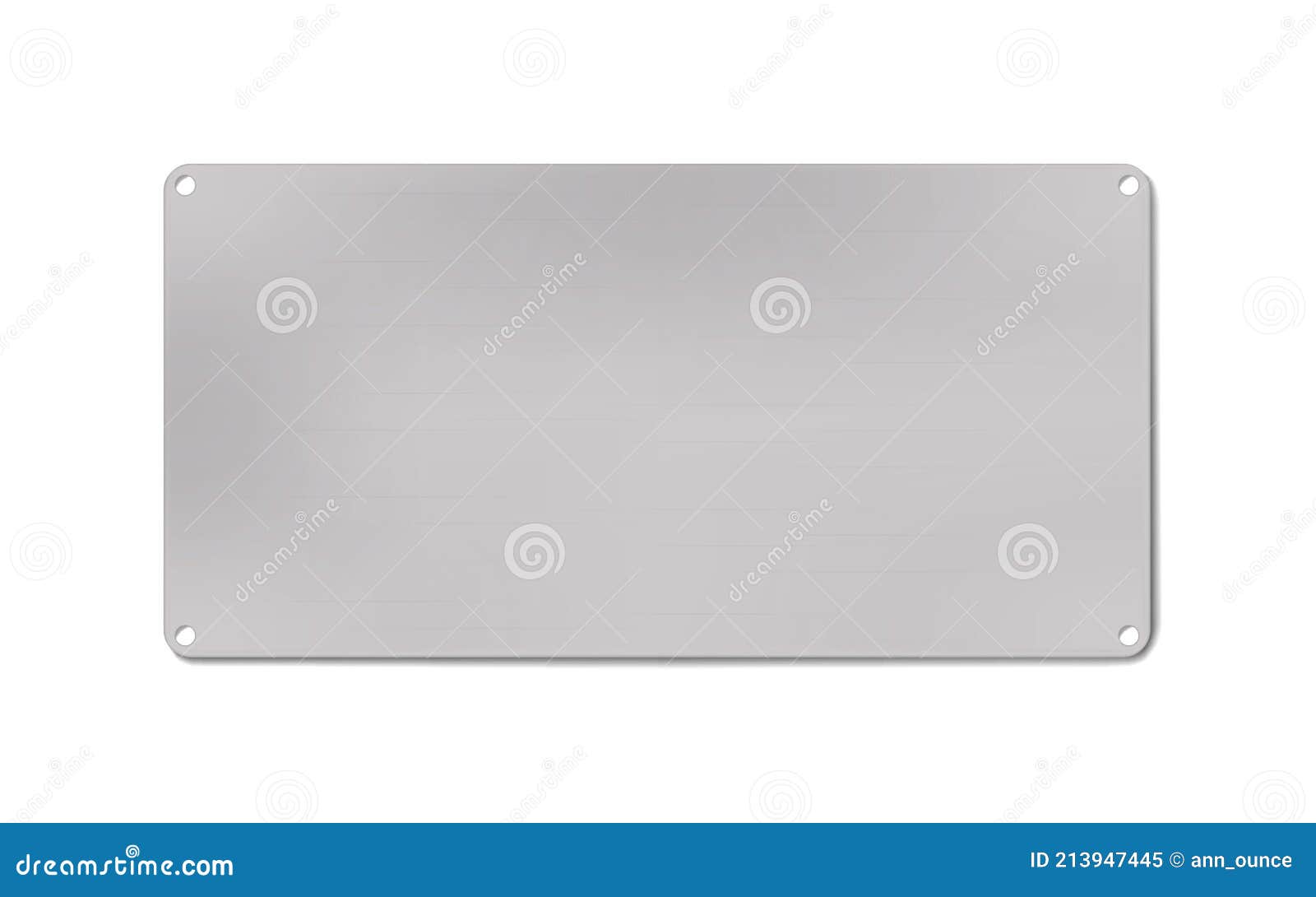 Blank Metal Plate, Vector Illustration. Empty Gray Metallic Signboard ...