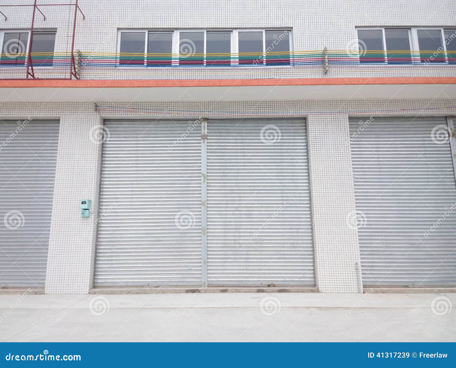 Blank metal shutter doors stock image. Image of shut - 41317239