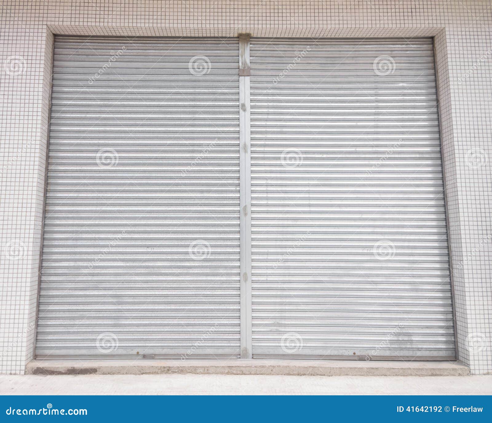 Blank metal shutter doors stock photo. Image of closed - 41642192