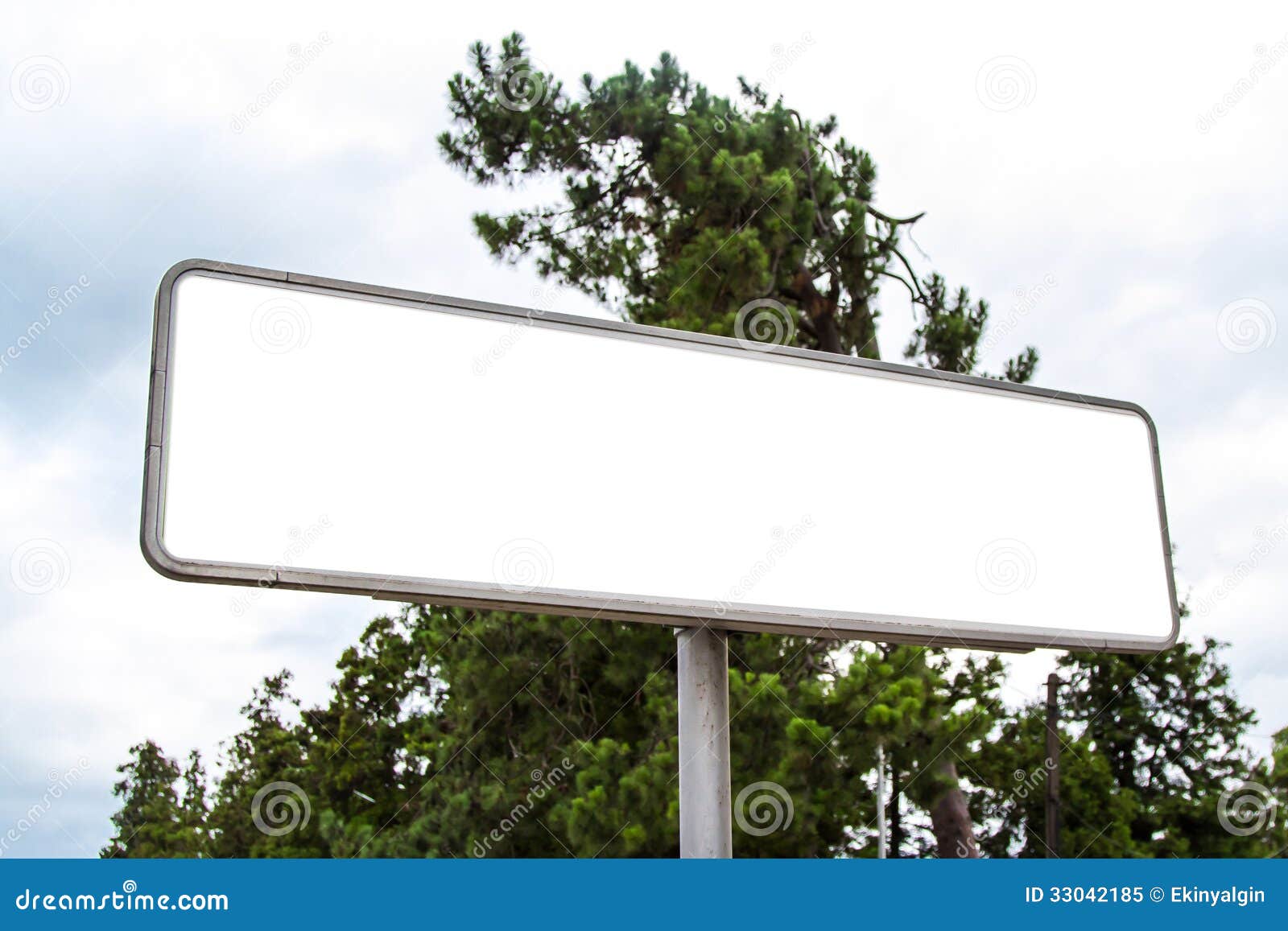 Blank Metal Sign Board stock image. Image of advertisement - 33042185